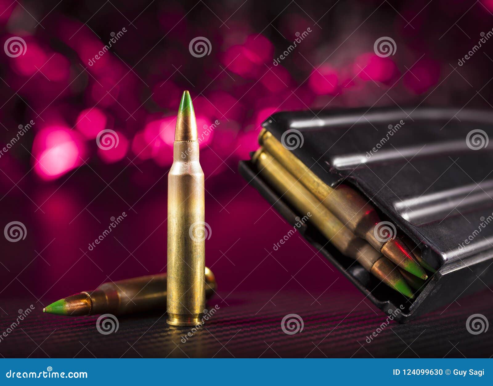 Assault Rifle Ammo and Magazine Stock Photo - Image of ammunition, ar15 ...