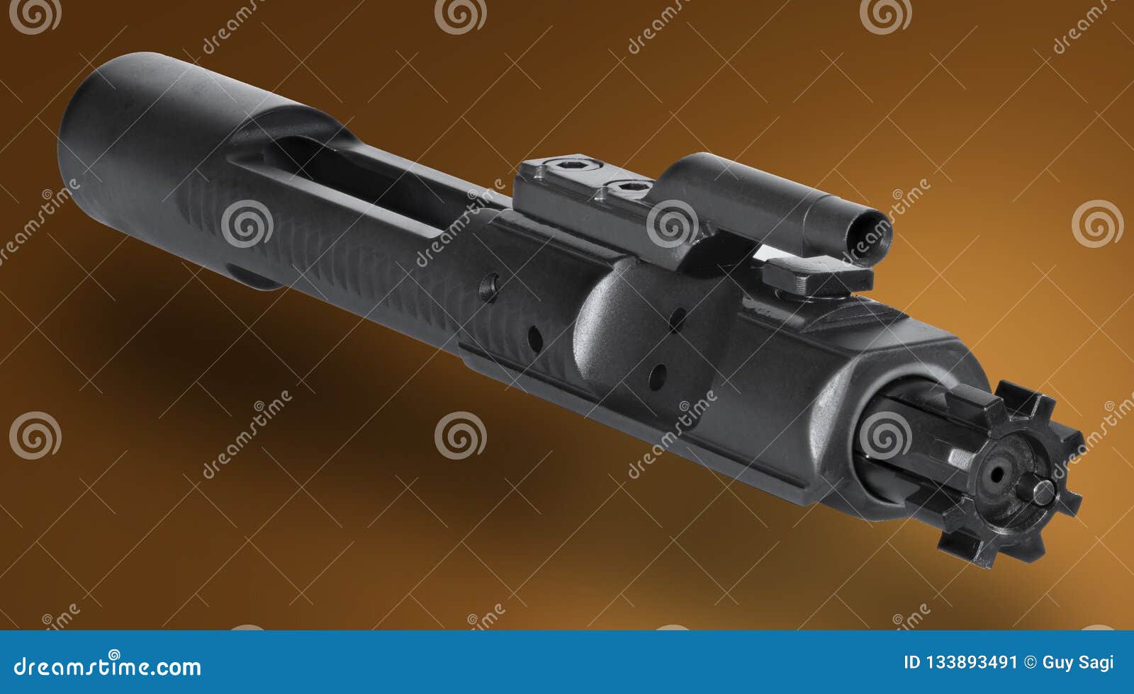 Assault Rifle Bolt Carrier Group Stock Image - Image of group, shadow ...