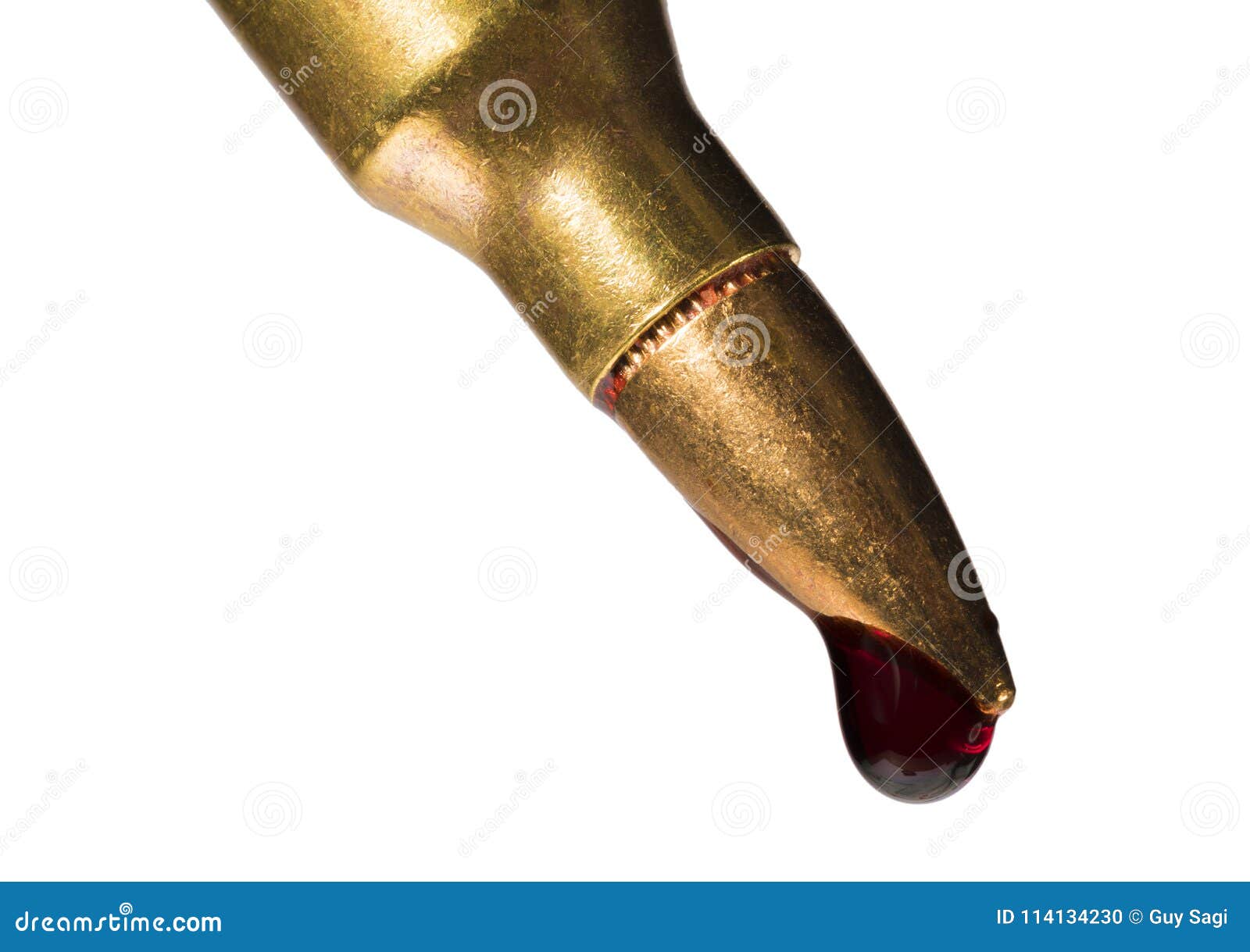 Blood on the bullet stock photo. Image of brass, bullet - 114134230