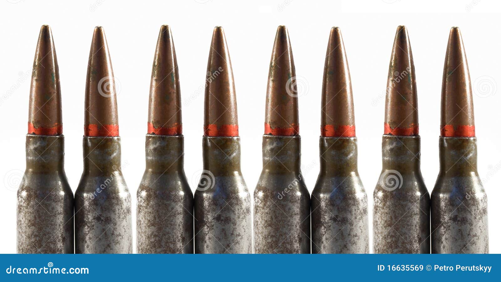 Assault rifle cartridges stock image. Image of isolated - 16635569