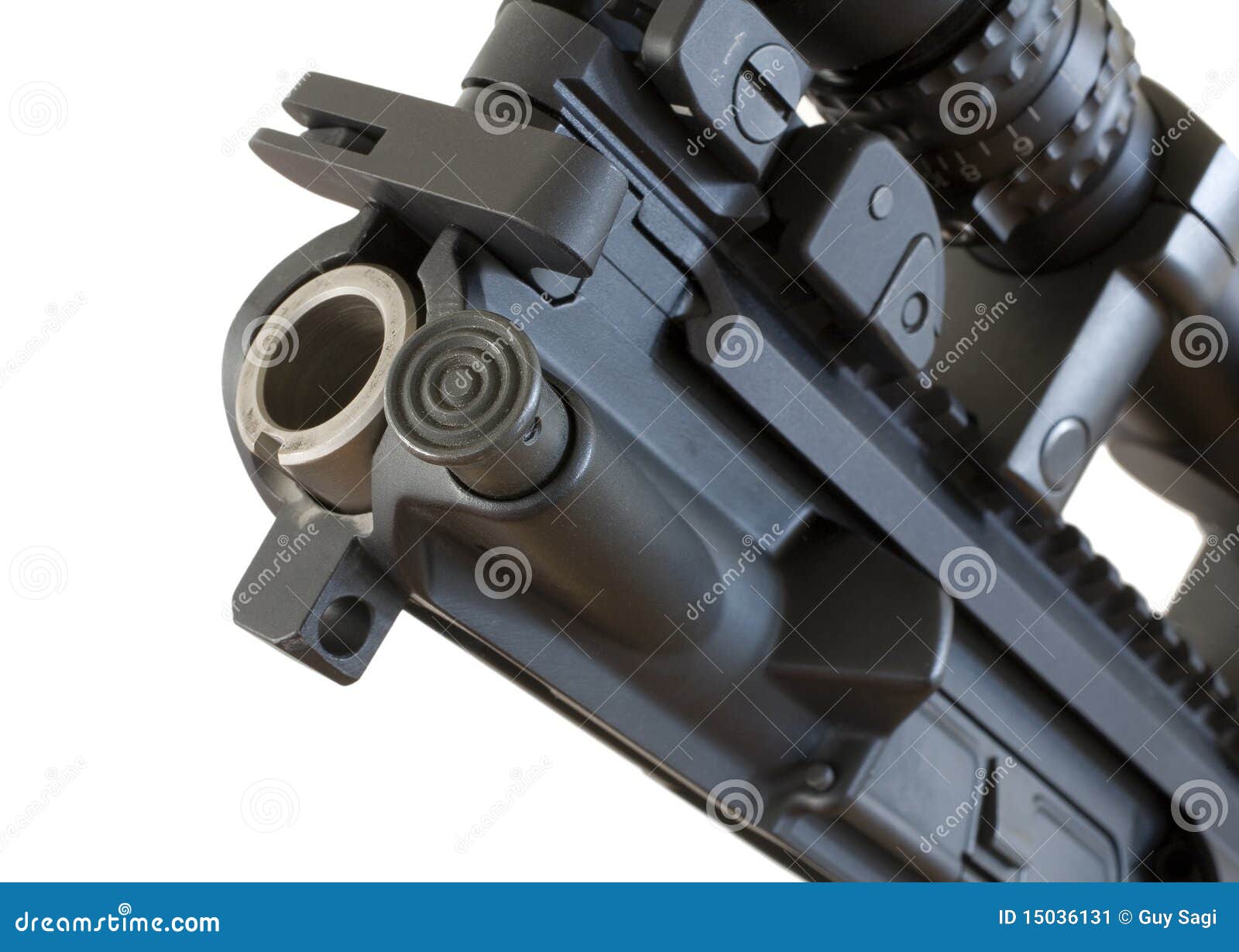 Assault rifle chamber stock image. Image of white, weapon - 15036131