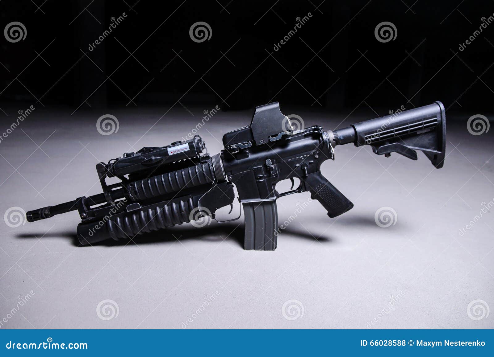 Xm29 Oicw Prototype Assault Rifle With Integrated Grenade