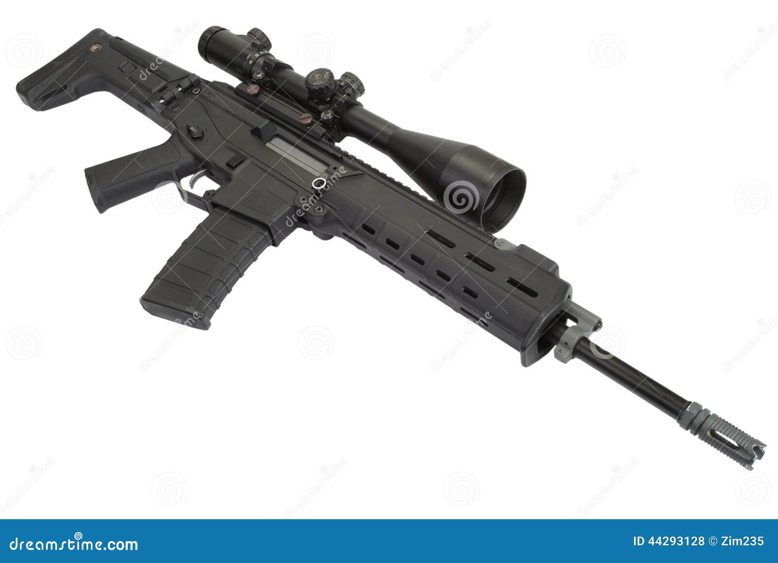 Assault rifle isolated stock photo. Image of marines - 44293128