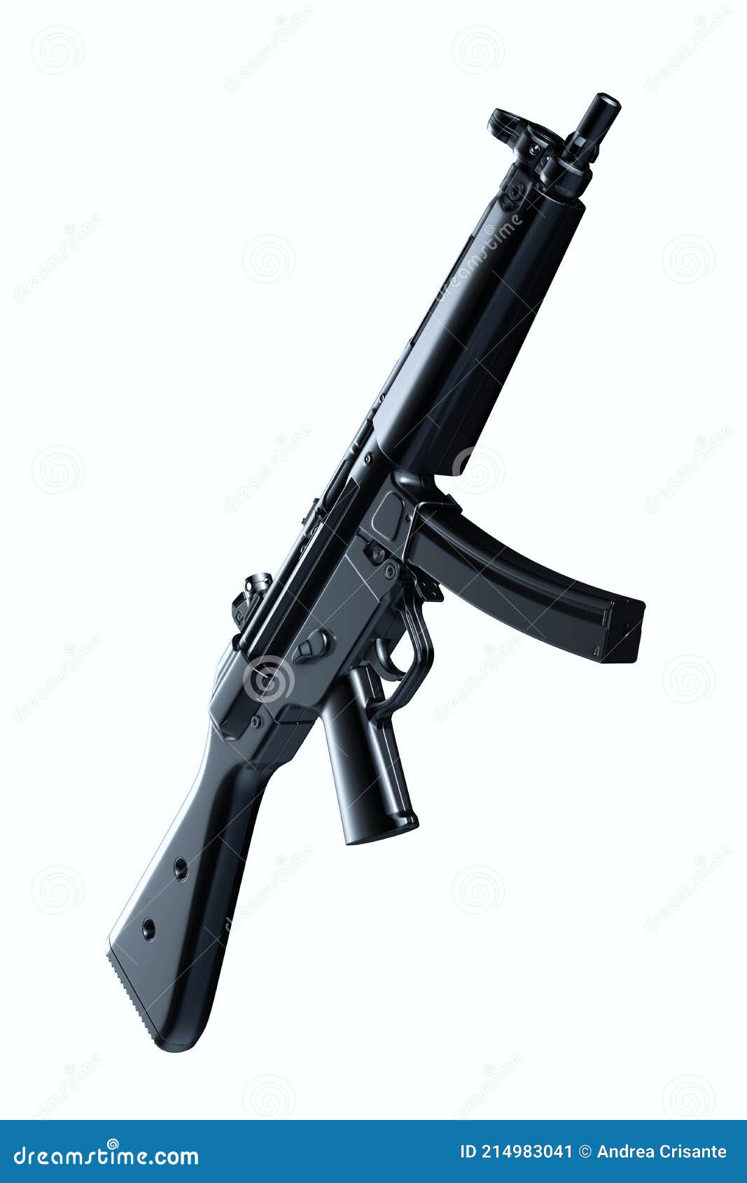 Assault Rifle Isolated on White Background Stock Illustration ...