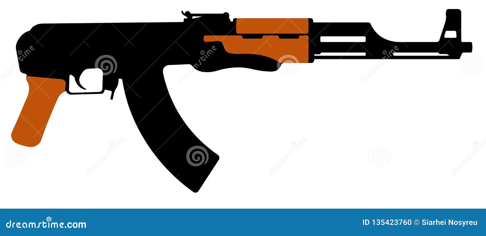 Machine Gun Silhouette Vector