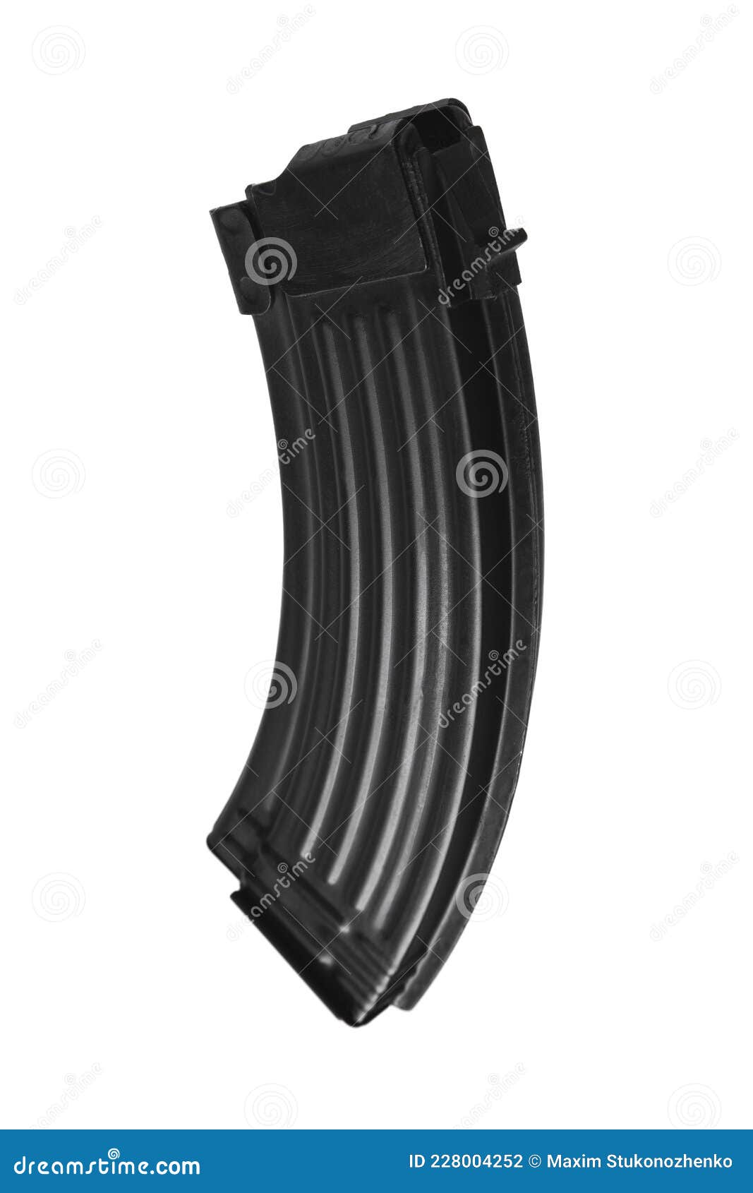 Assault Rifle Magazine Geïsoleerd Op Wit Stock Foto - Image of ...