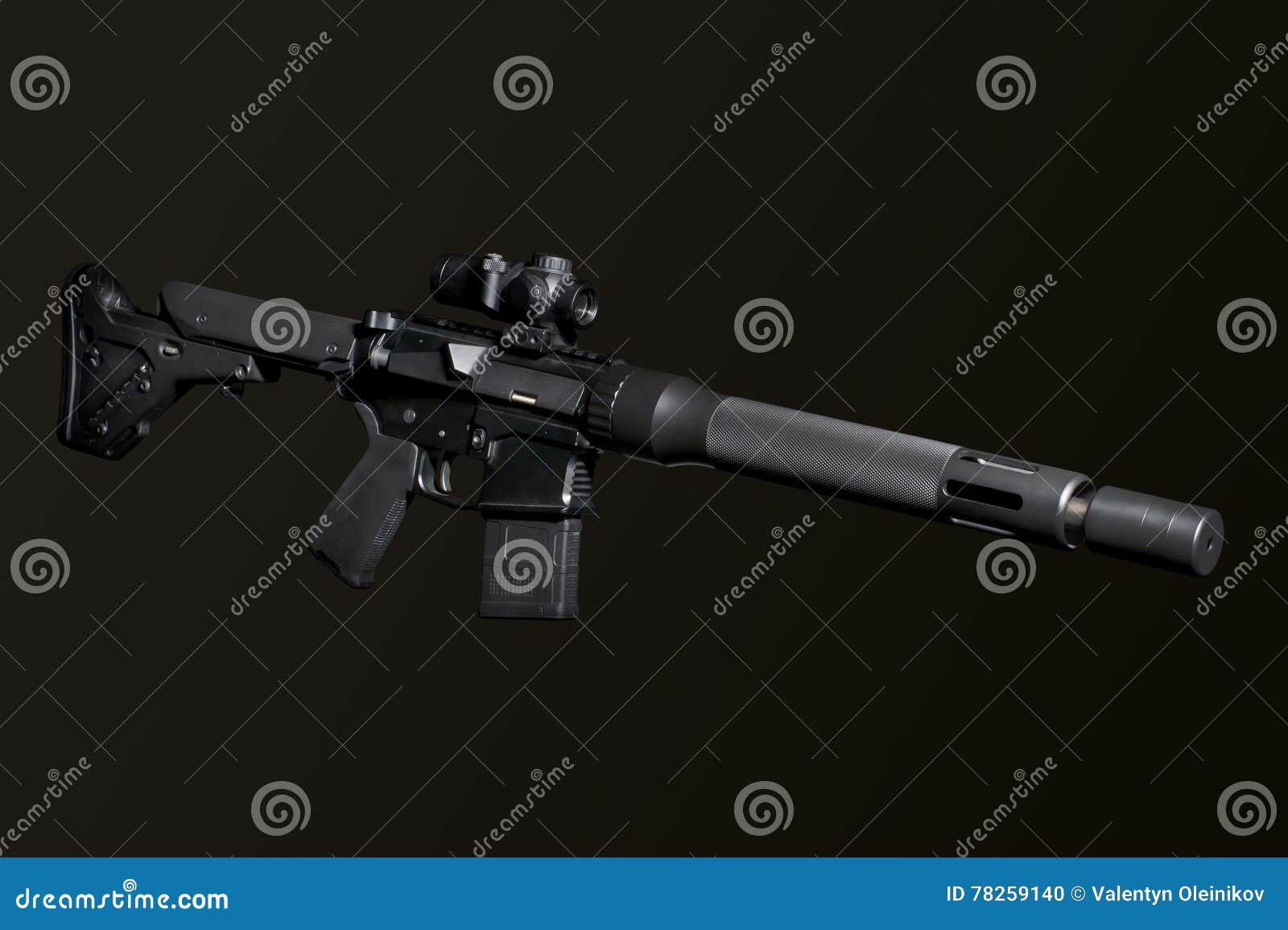Assault Semi-automatic Rifle Royalty-Free Stock Photo | CartoonDealer ...