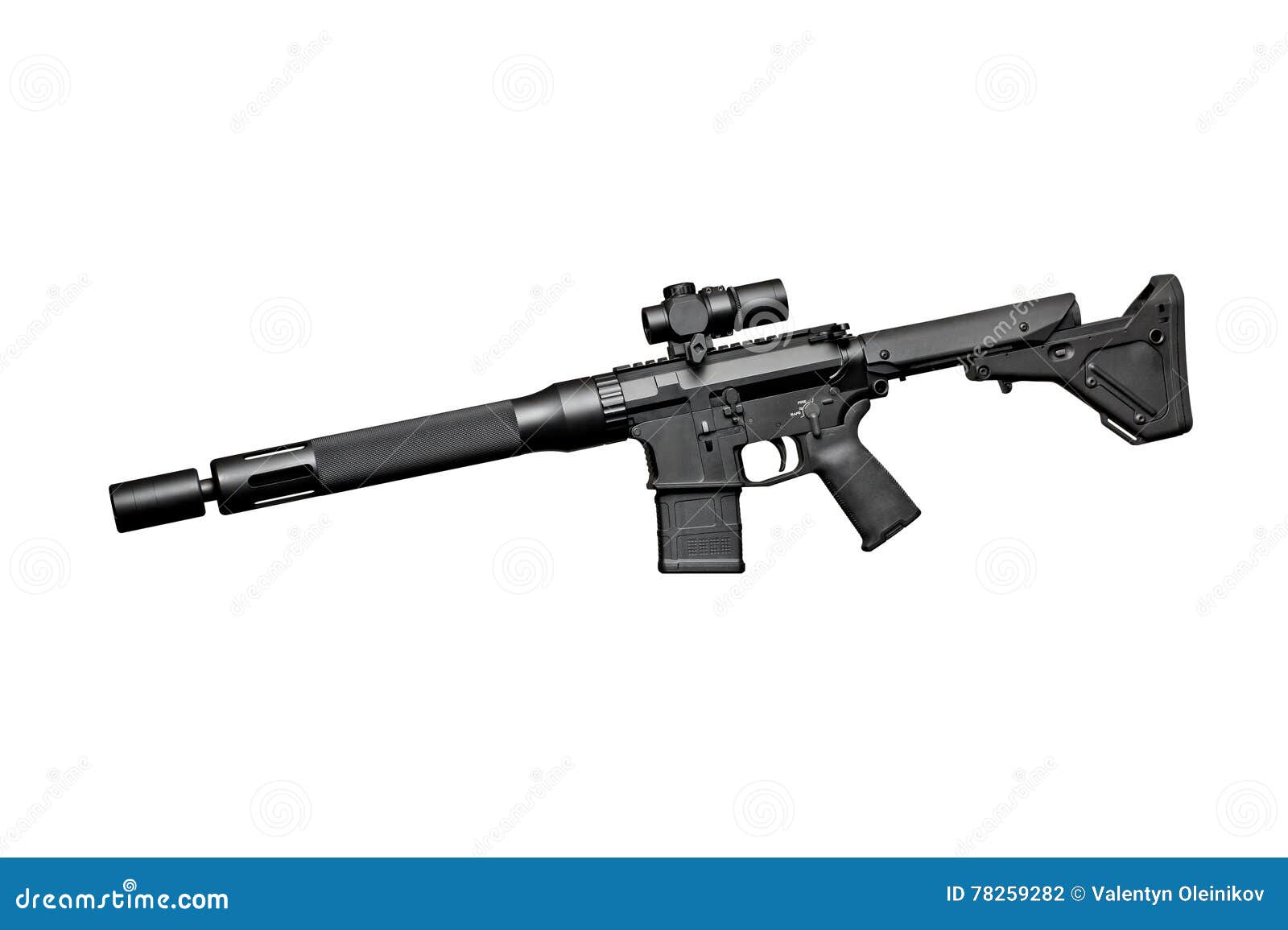 Assault Semi-automatic Rifle Stock Photo - Image of weapon, modern ...