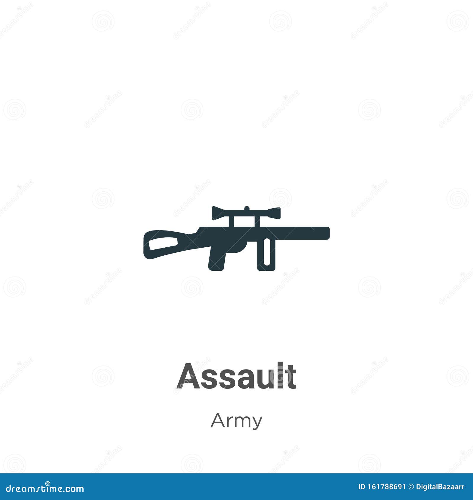 Assault Vector Icon on White Background. Flat Vector Assault Icon ...