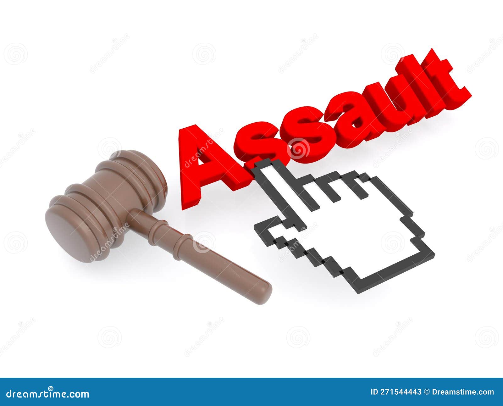 Assault word on white stock illustration. Illustration of pain - 271544443