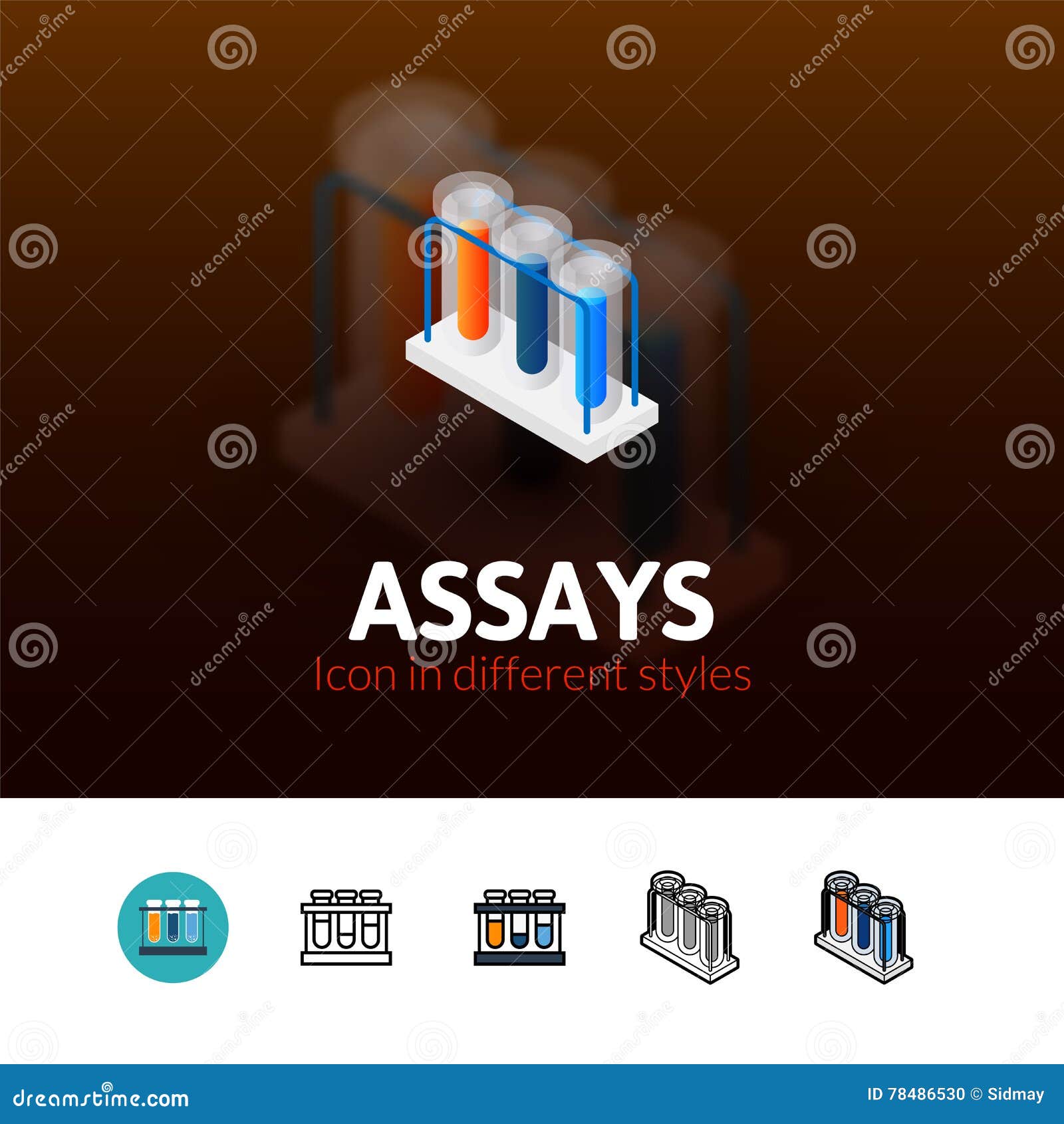 Assays Icon in Different Style Stock Vector - Illustration of outline ...