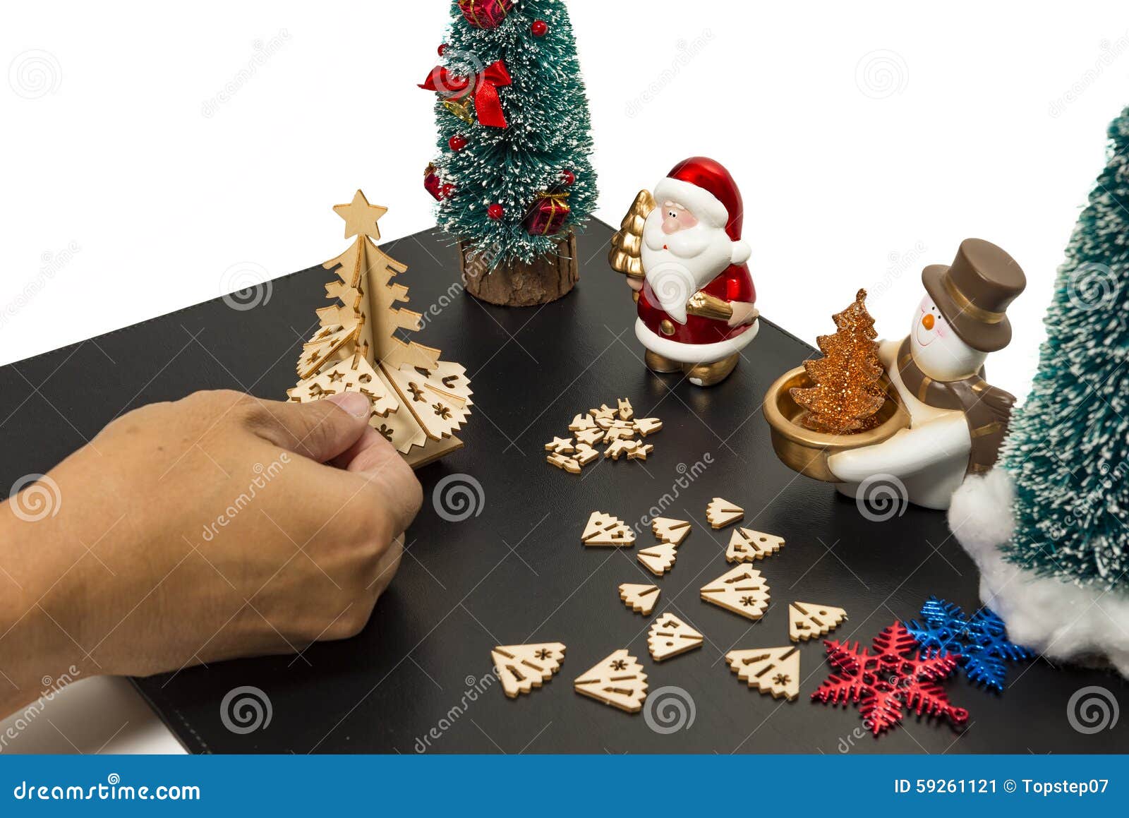 Assemble Christmas Tree by Hand Stock Image - Image of celebration ...