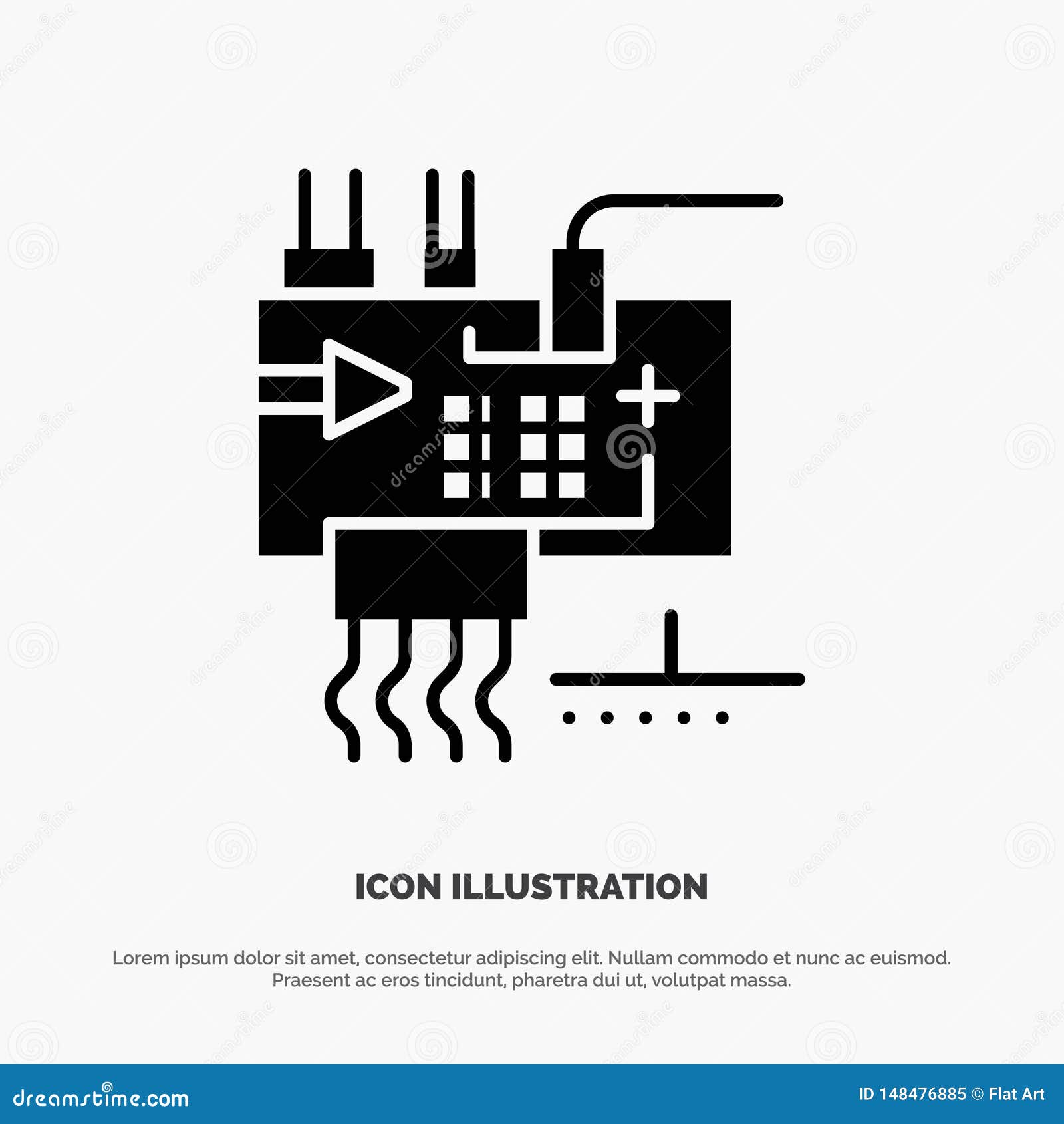 Assemble, Customize, Electronics, Engineering, Parts Solid Glyph Icon ...