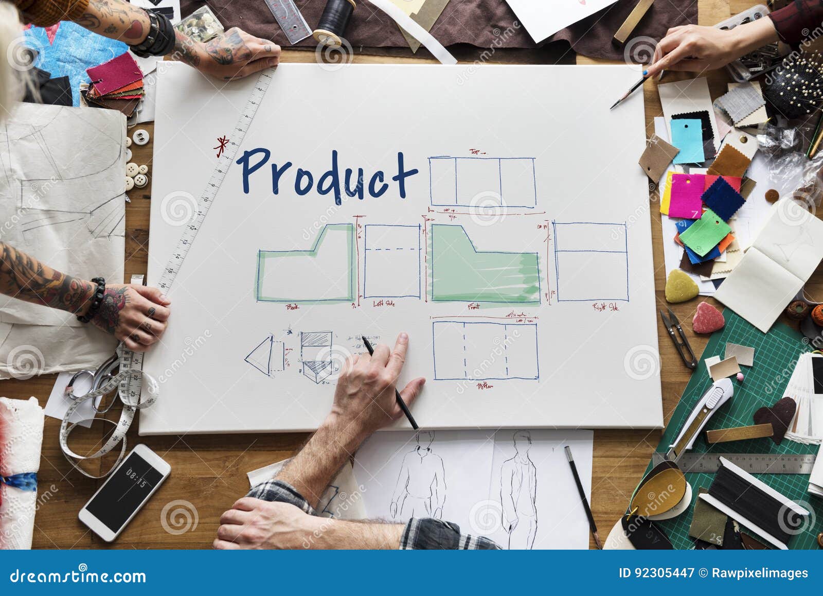 Assemble Manufacturing Production Business Pattern Stock Image - Image ...