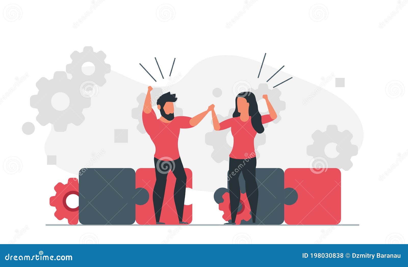 Assemble the Puzzle Together As a Team. People are Trying To Solve a ...