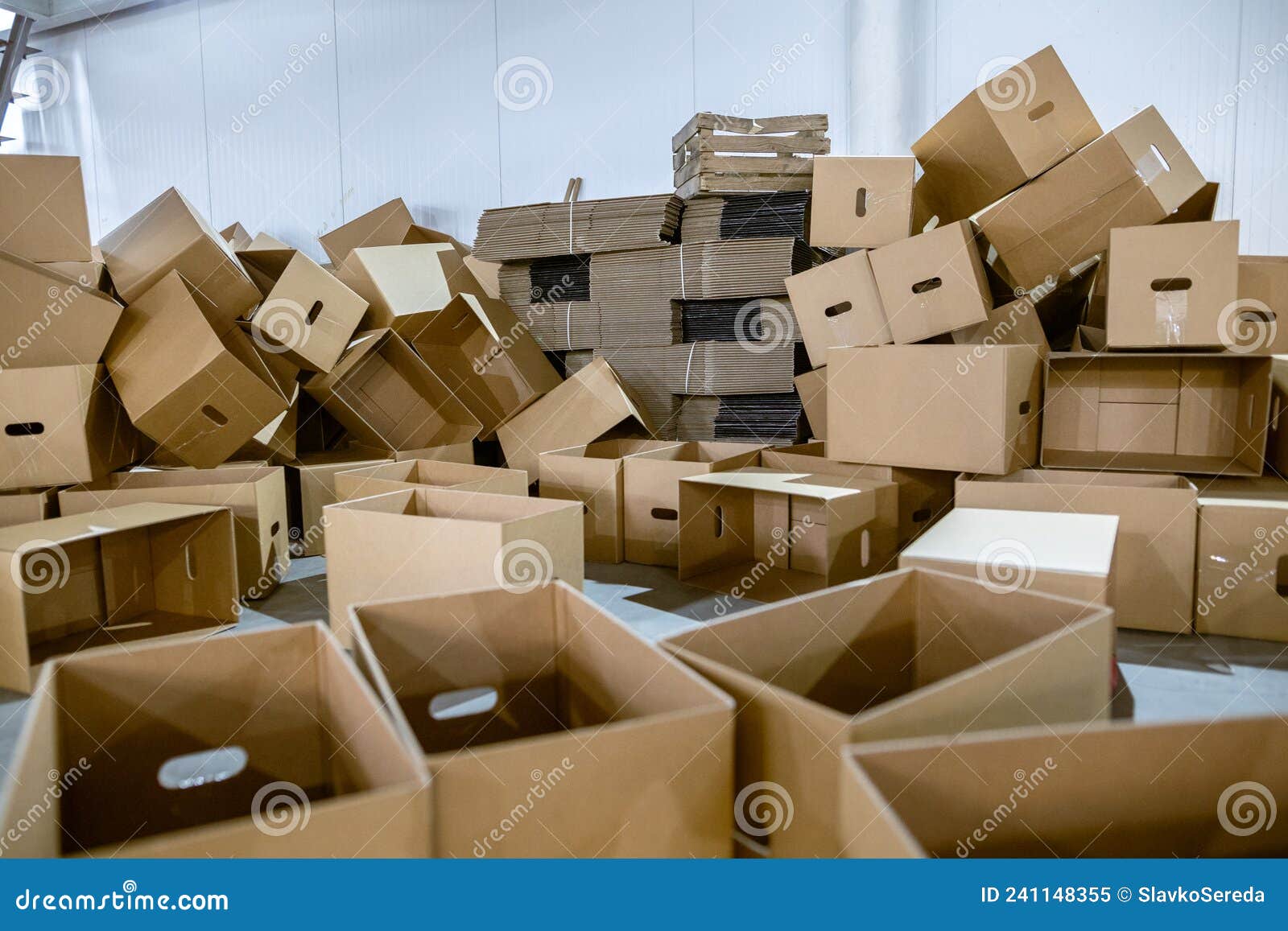 Assembled and Disassembled Folding Cardboard Boxes of Perforated Sheets ...