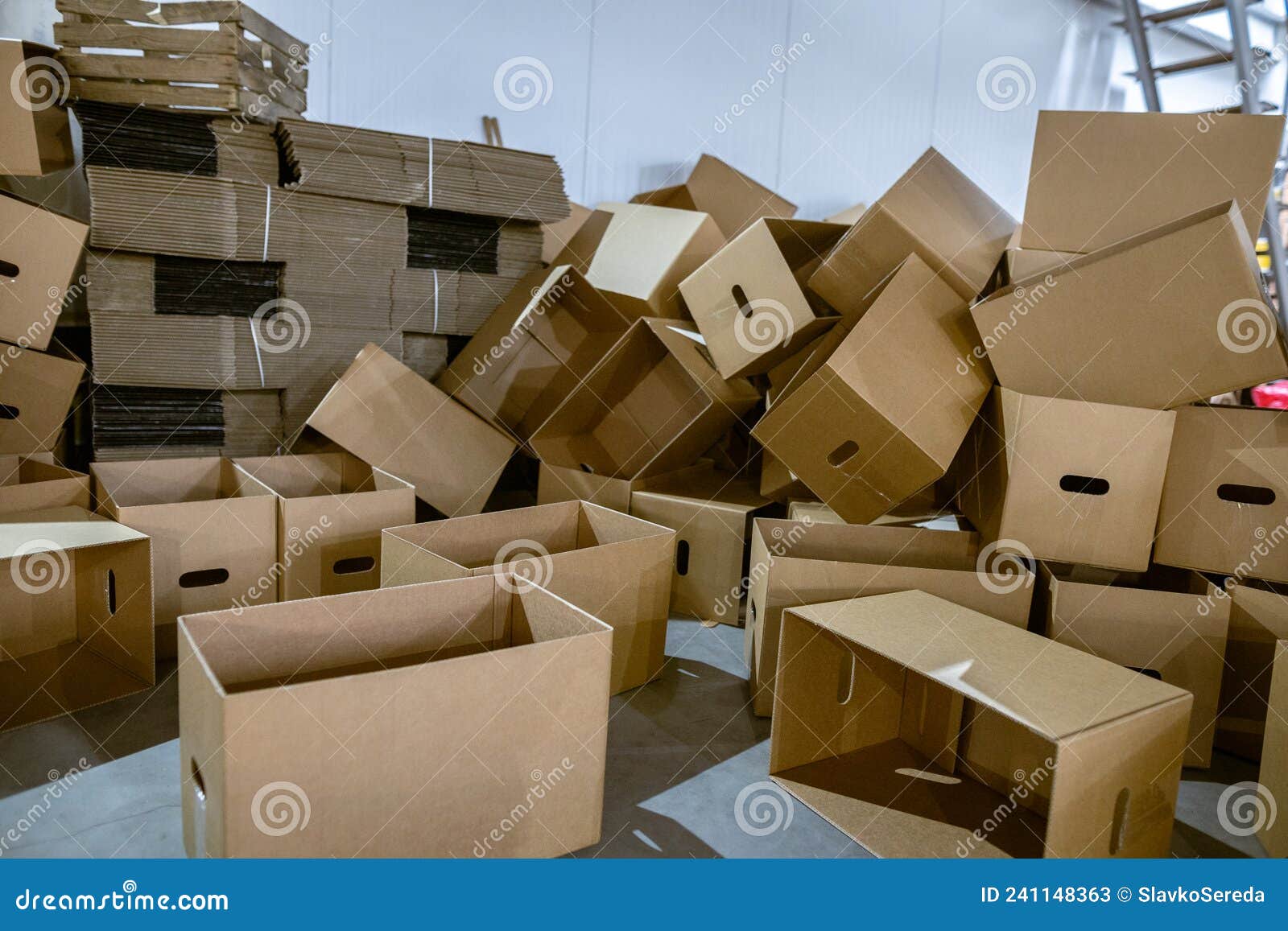 Assembled and Disassembled Folding Cardboard Boxes of Perforated Sheets ...