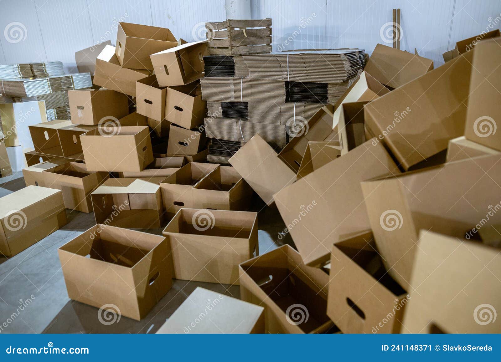 Assembled and Disassembled Folding Cardboard Boxes of Perforated Sheets ...