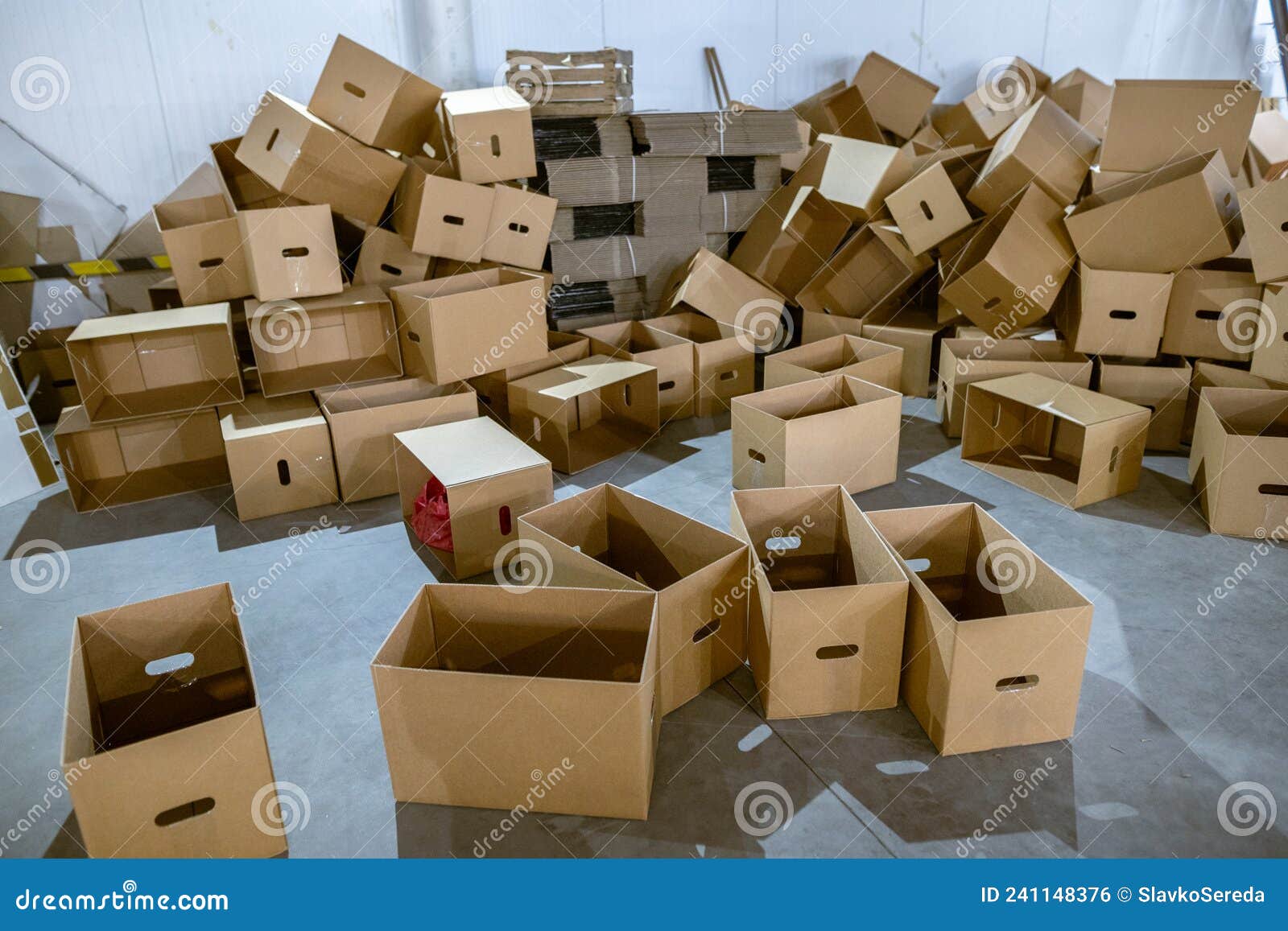 Assembled and Disassembled Folding Cardboard Boxes of Perforated Sheets ...