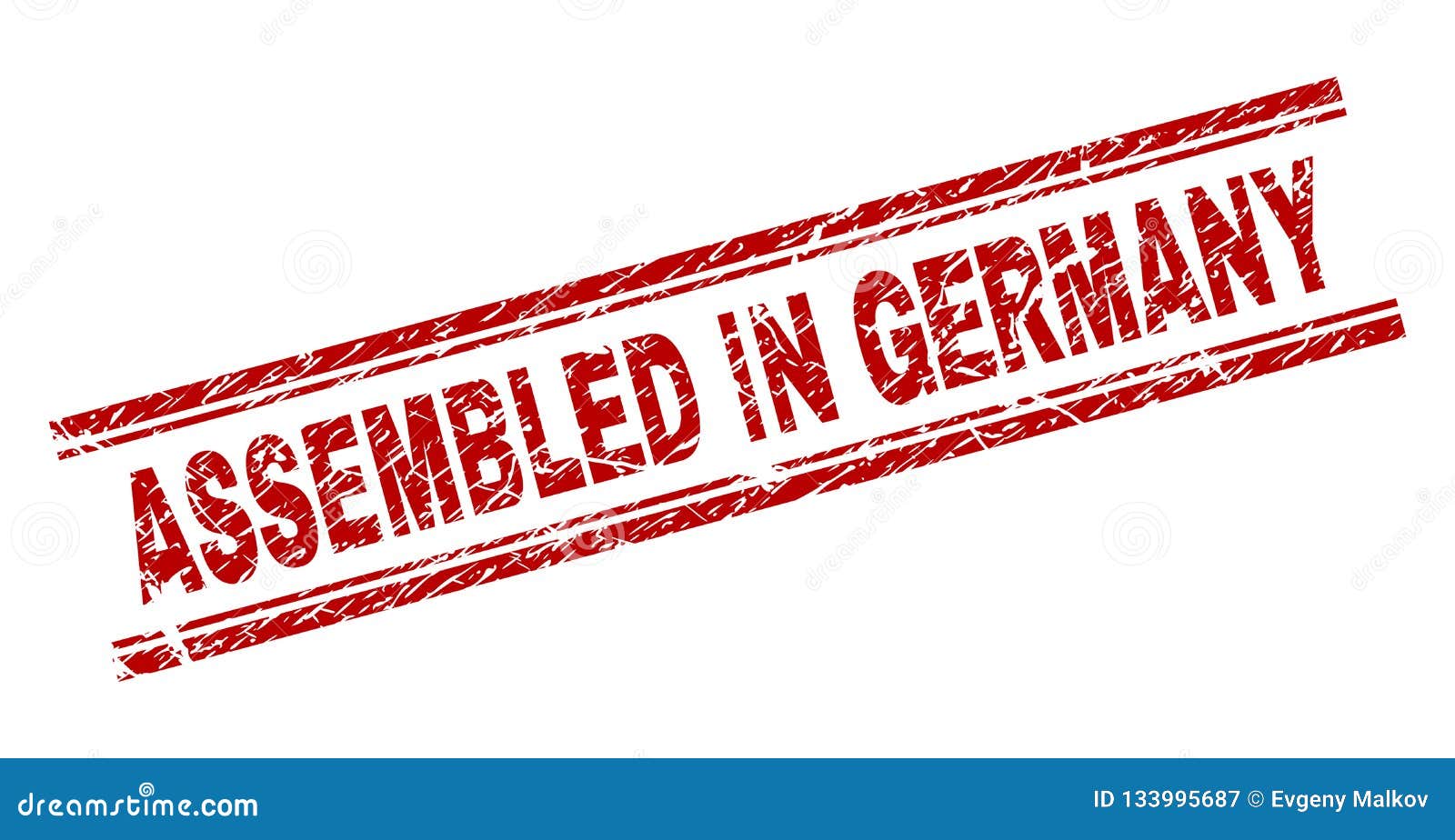 Scratched Textured ASSEMBLED in GERMANY Stamp Seal Stock Vector ...