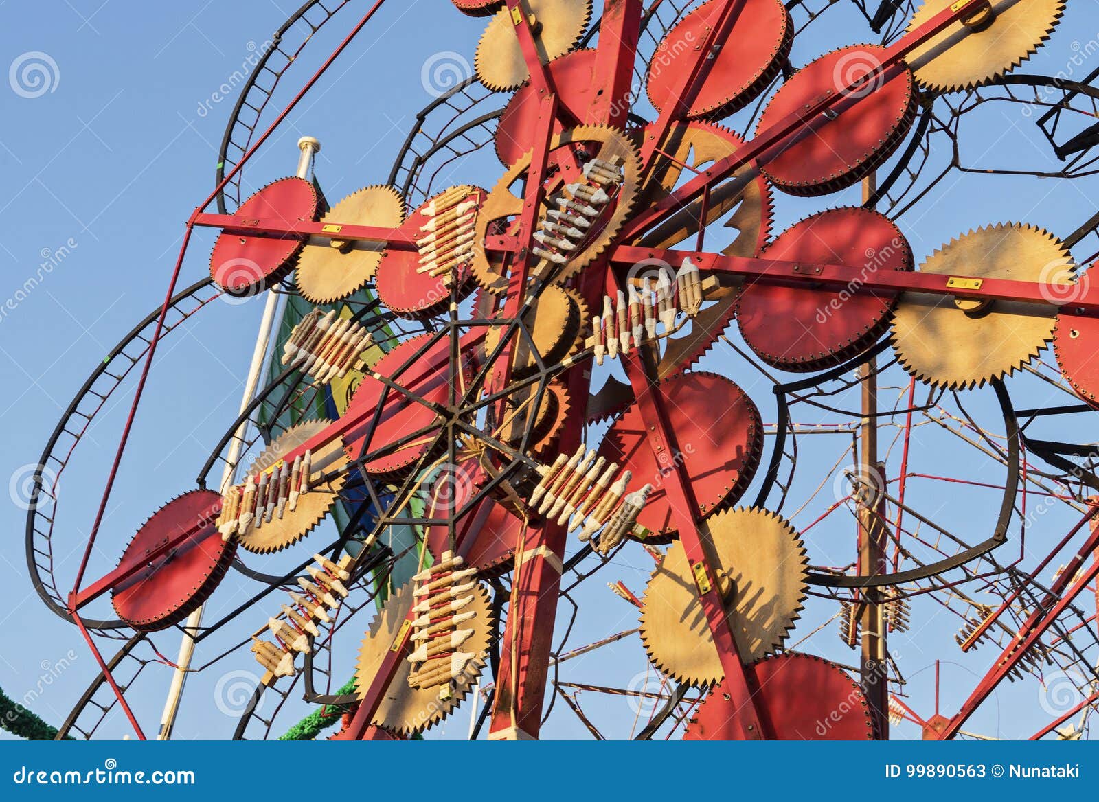 The Assembled Installation for Launching Fireworks Stock Image - Image ...