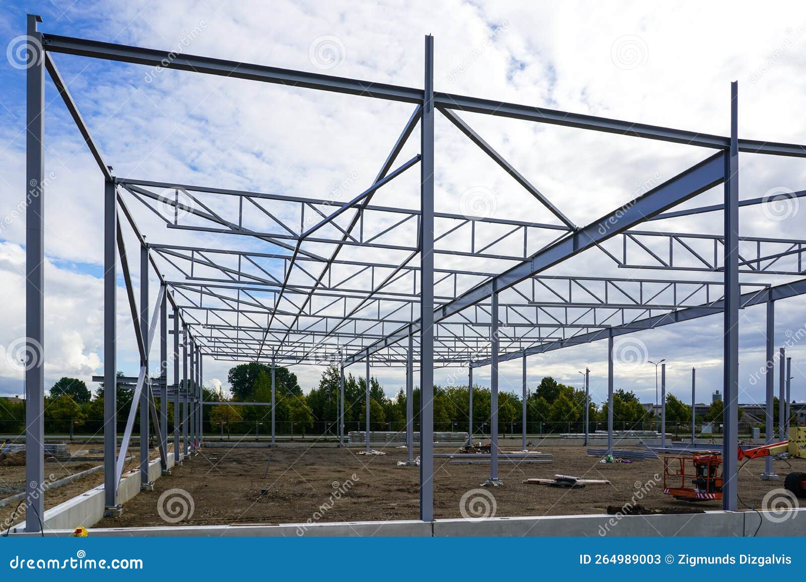 Assembled Steel Framework of New Modern Industrial Building with ...