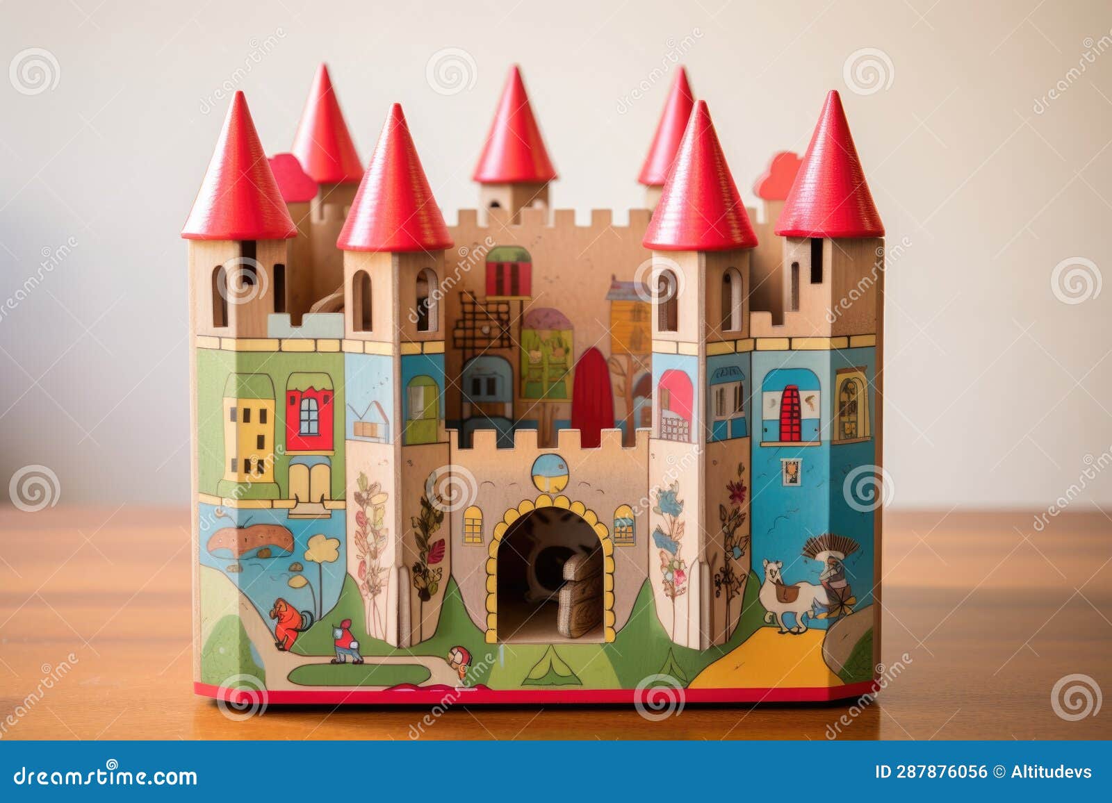 Assembled Toy Castle beside Its Original Box Stock Photo - Image of ...