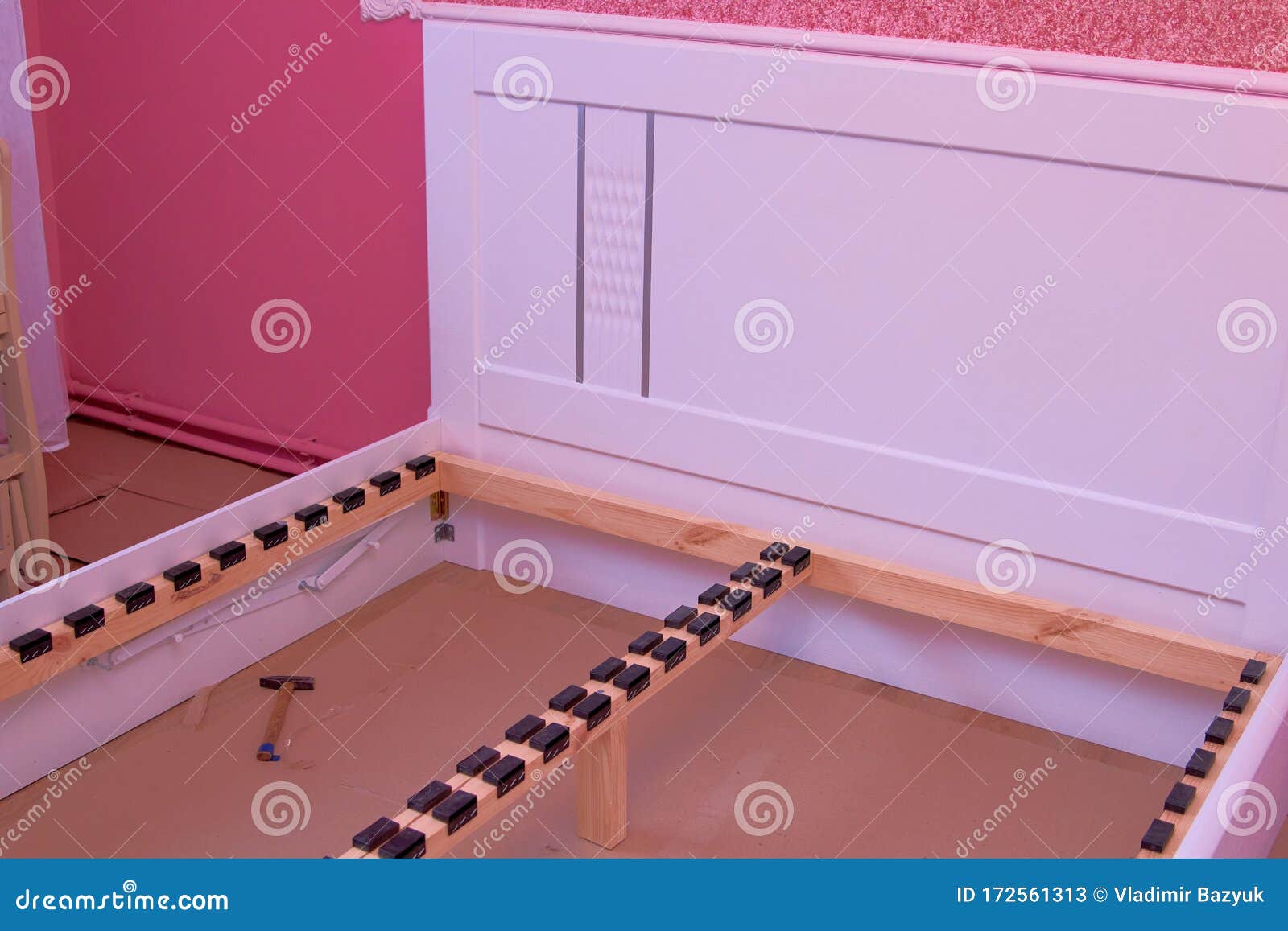 Assembling the Bed Frame,Assembling Bed Frame and Mattress Base Surface ...