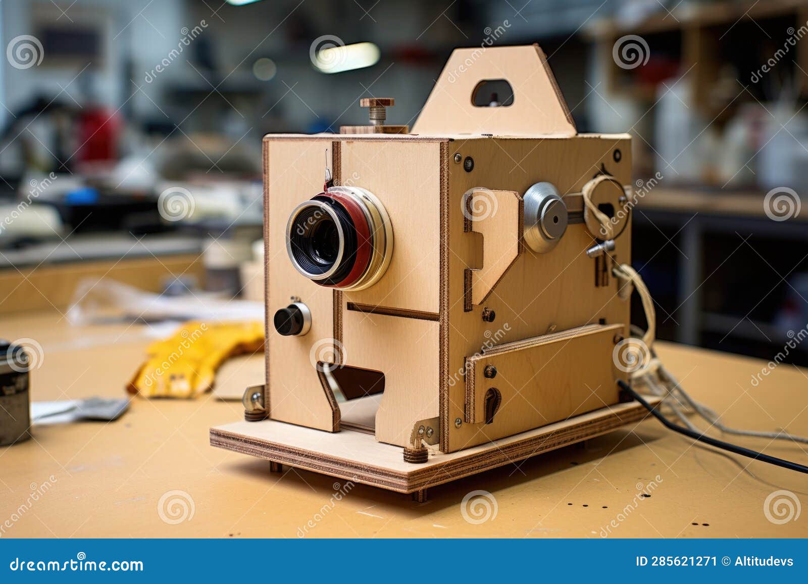 Assembling Cardboard Box for Pinhole Camera Stock Image - Image of ...