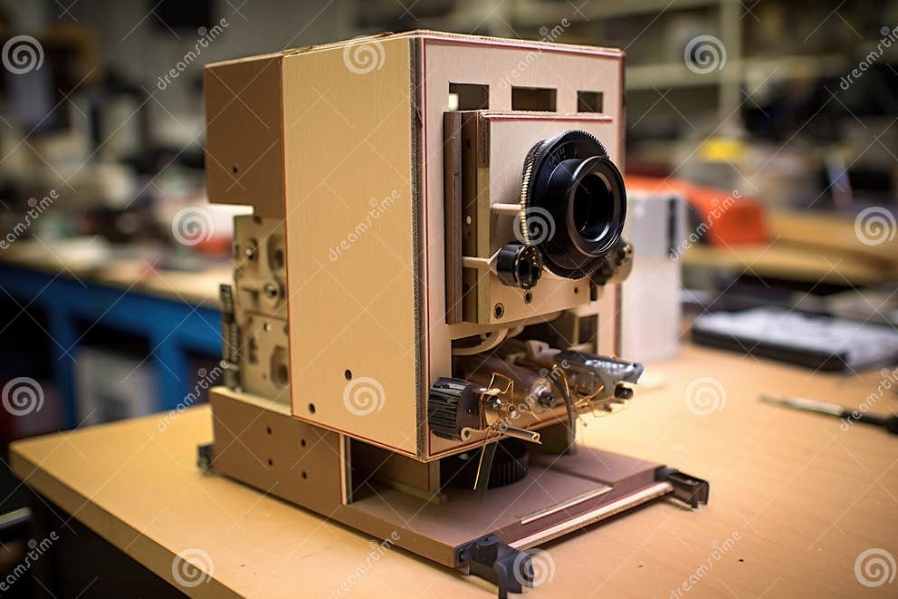Assembling Cardboard Box for Pinhole Camera Stock Photo - Image of ...