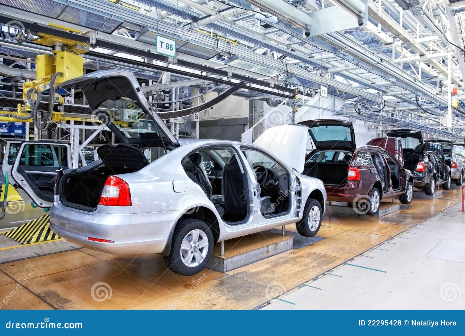Assembling Cars Skoda Octavia on Conveyor Line Editorial Stock Photo ...