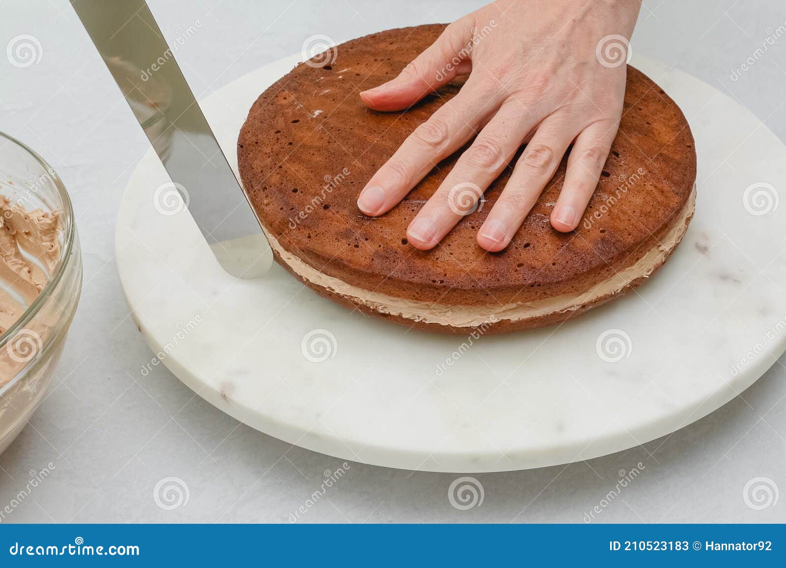 Assembling the Chocolate Cake. Step by Step Chocolate Cake with ...