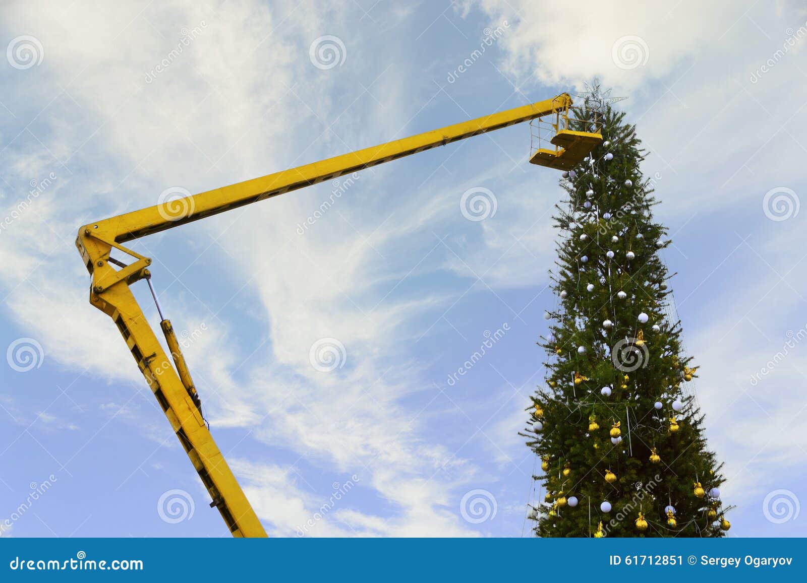 Assembling of a Christmas Tree Stock Image - Image of assembling ...