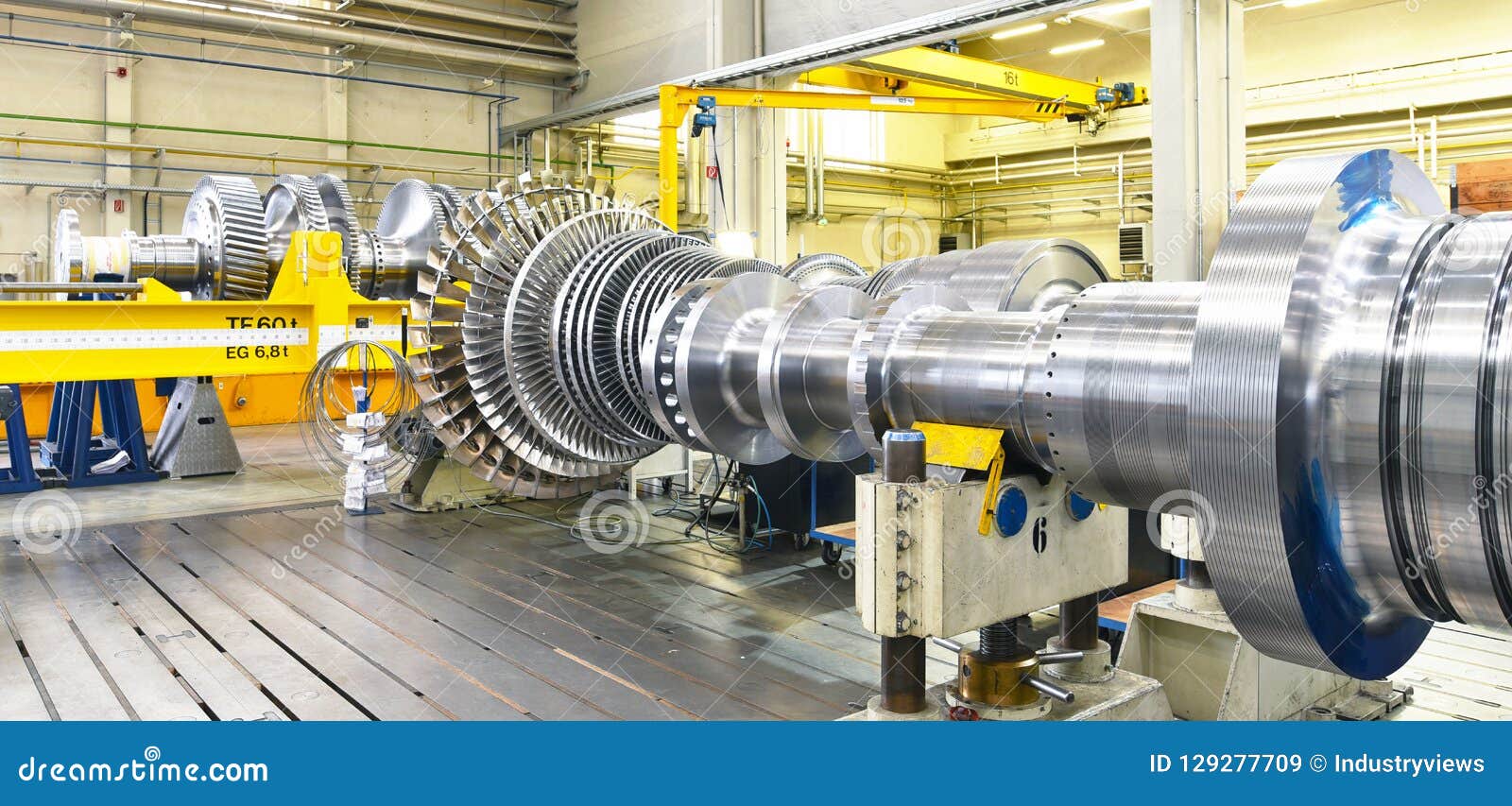 Assembling and Constructing Gas Turbines in a Modern Industrial Stock ...