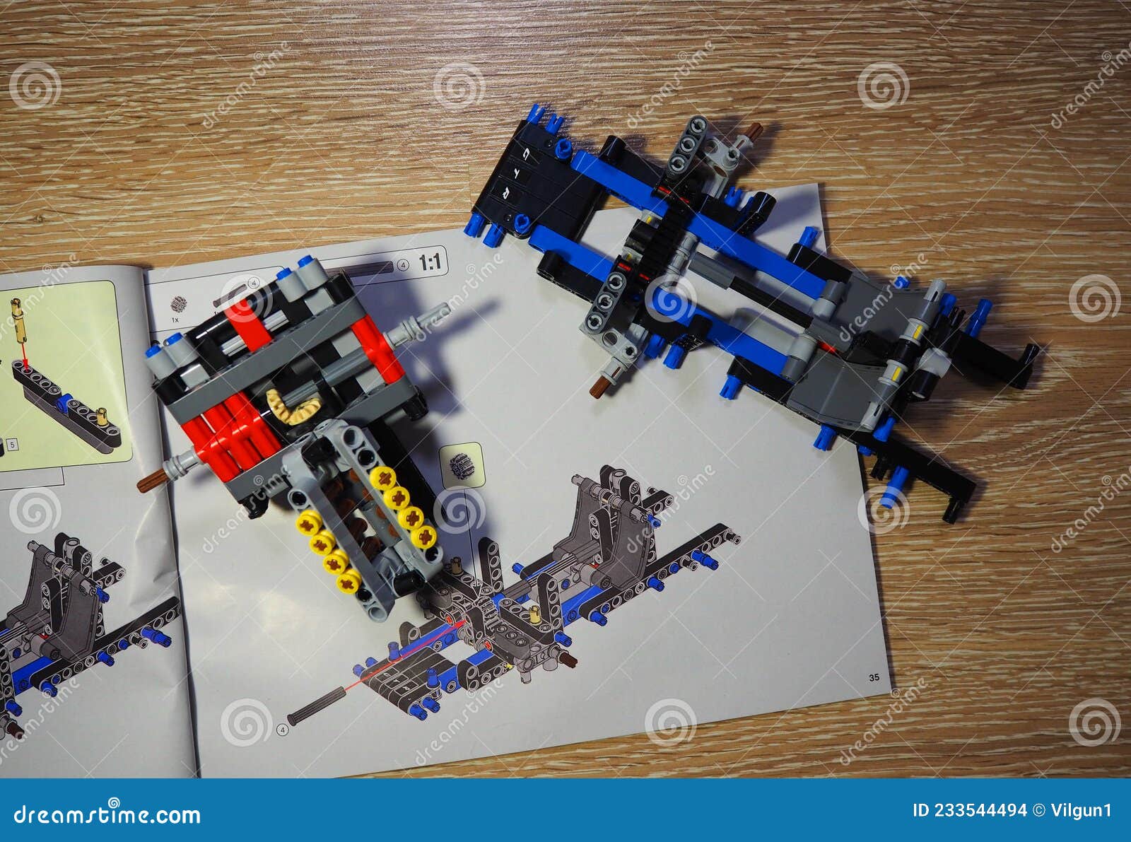 Assembling The Constructor From Different Colored Parts Editorial Photo ...