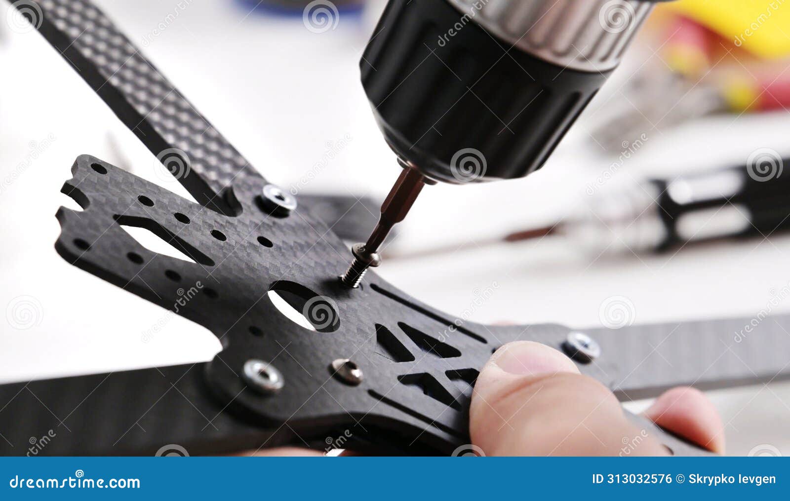 Assembling DIY Fpv Drone Frame Stock Photo - Image of craftsmanship ...