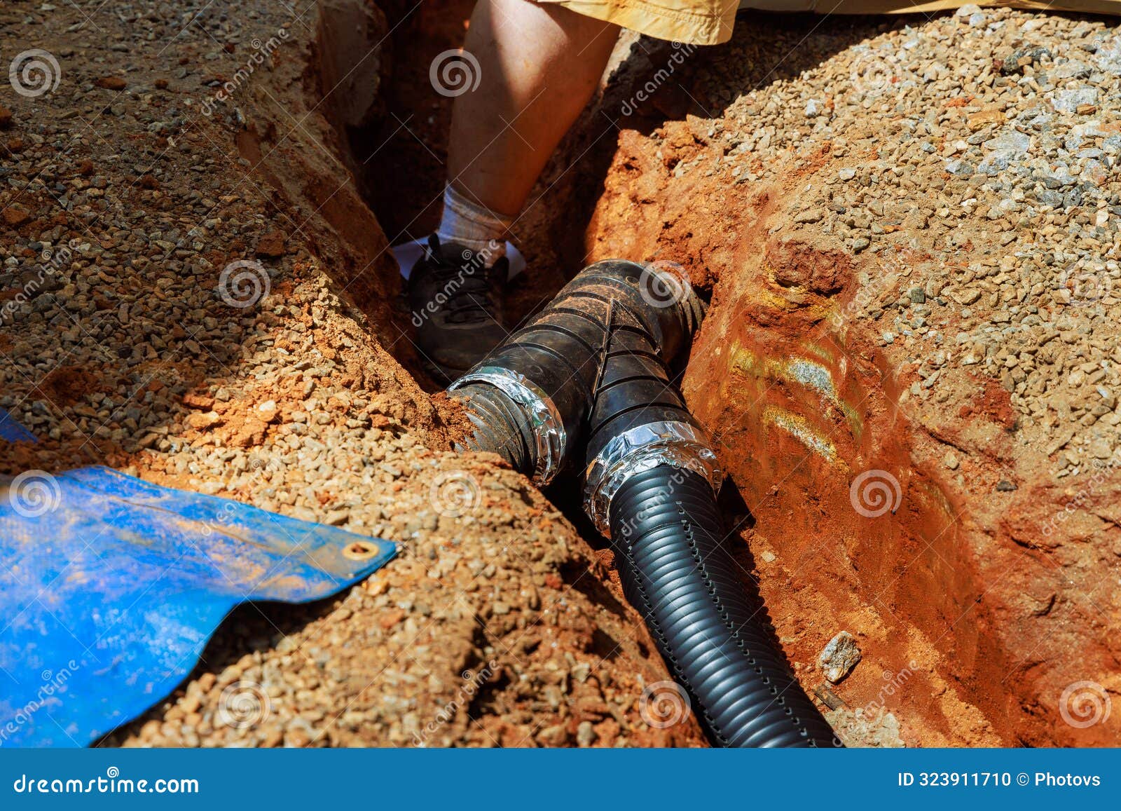 Assembling Drainage Perforated Flexible Pipes for Rainwater Drainage in ...