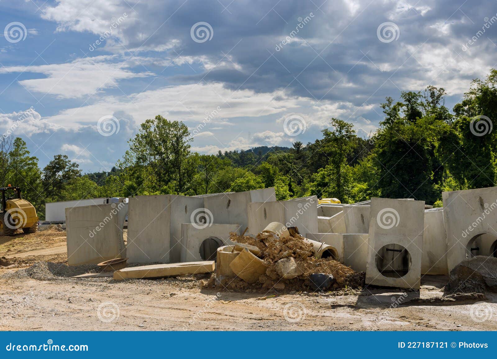 Assembling Drainage System, Rectangular Drainage Pipes Holes on the ...