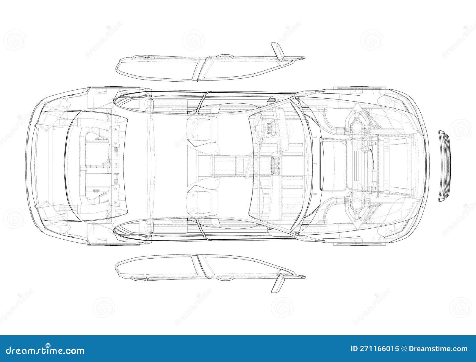 Assembling electric car stock illustration. Illustration of battery ...