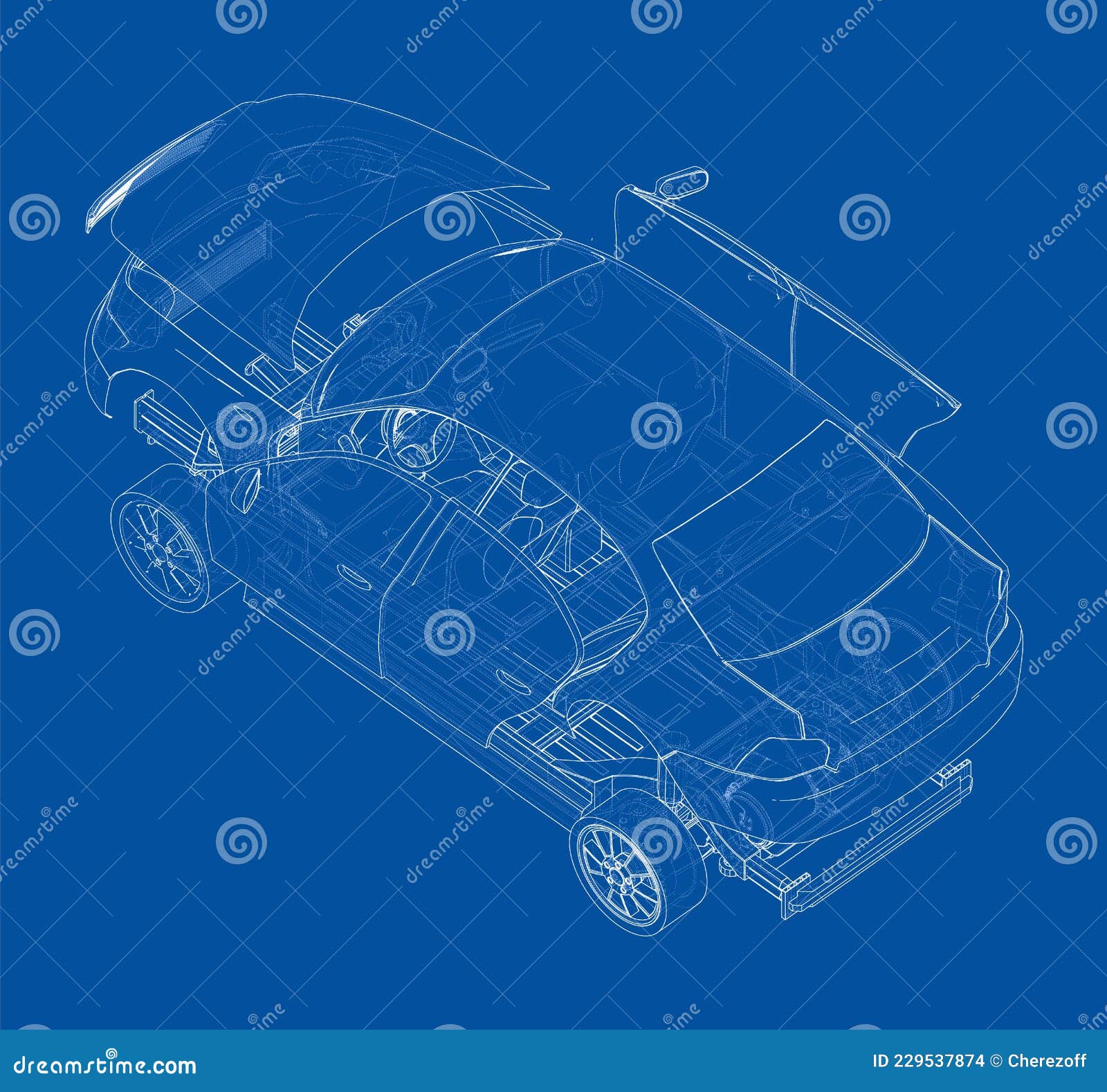 Assembling Electric Car. Vector Stock Vector - Illustration of vehicle ...