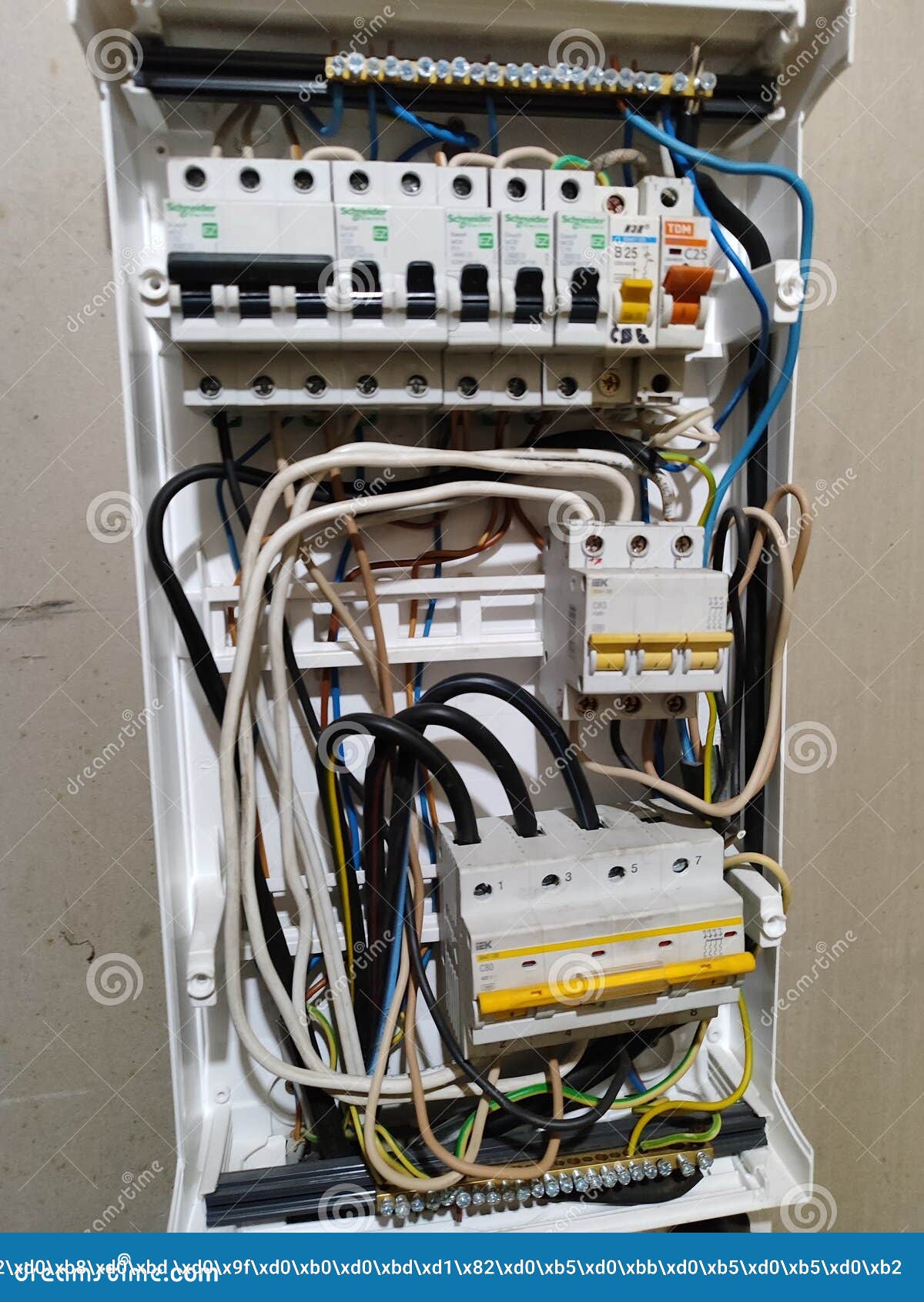 Assembling the Electrical Panel. the Engineer Makes the Connections of ...