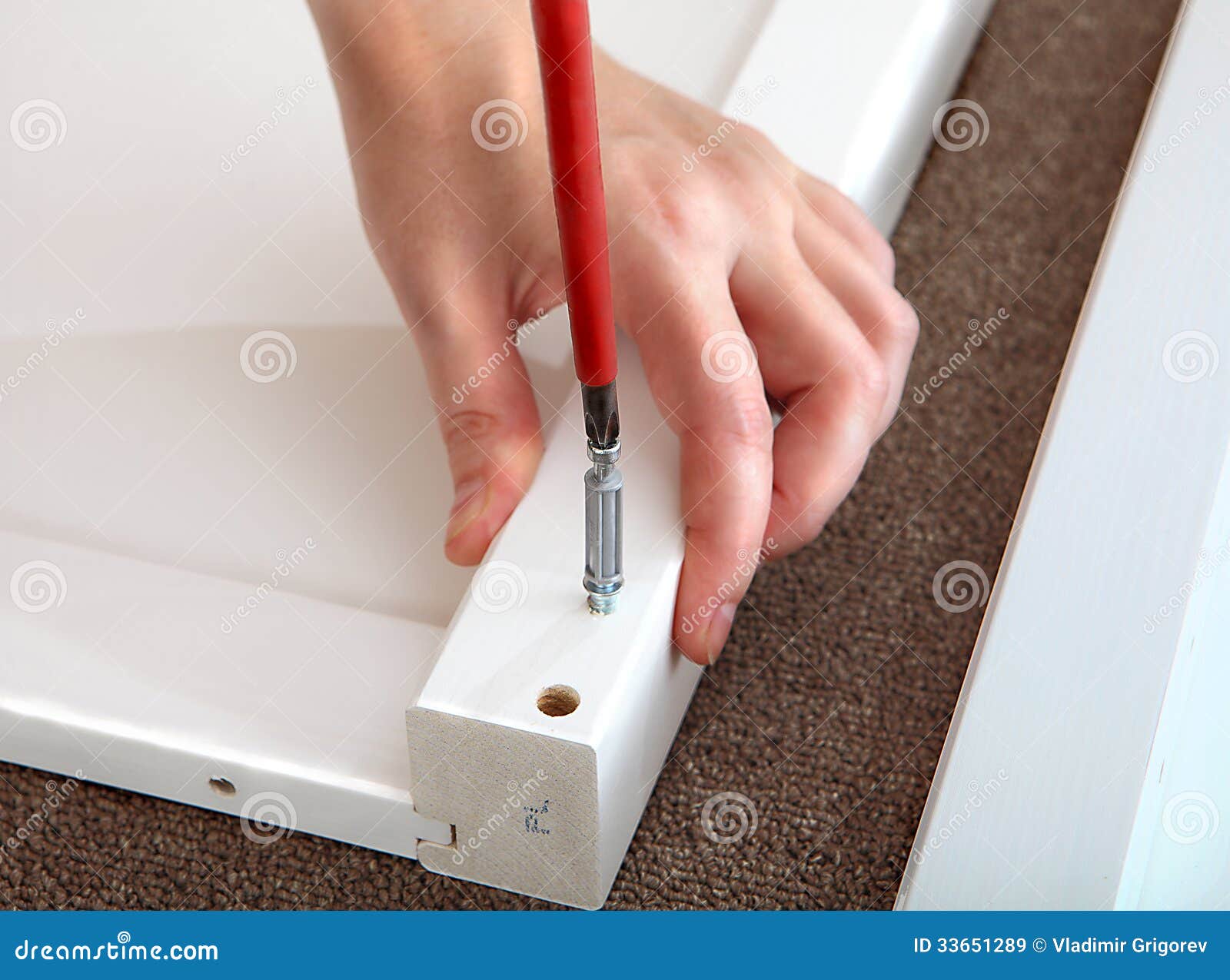 Assembling Furniture, Installing Connecting Fasteners, Working W Stock ...