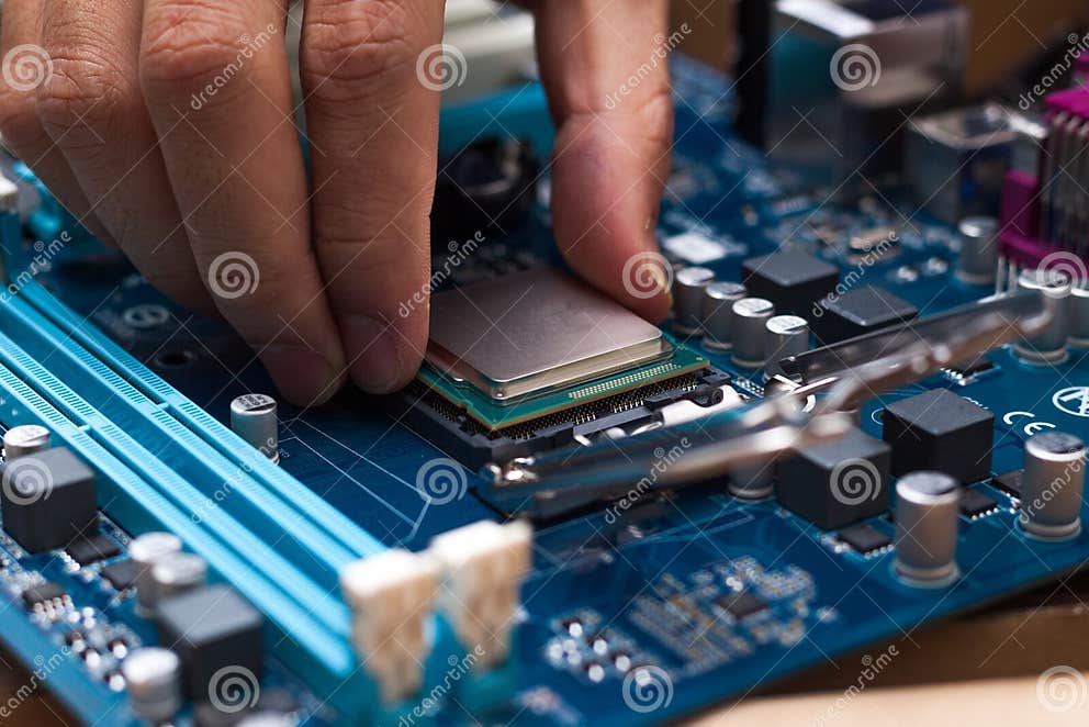 Assembling High Performance Personal Computer Stock Image - Image of ...