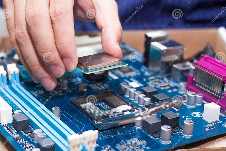 Assembling High Performance Personal Computer Stock Image - Image of ...