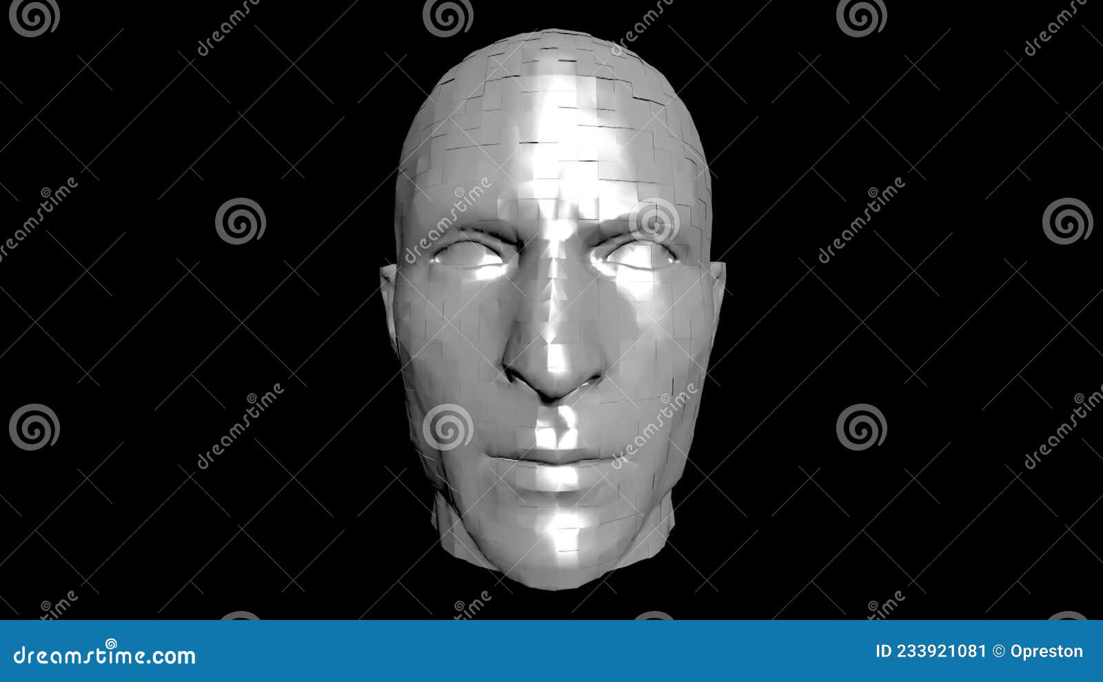 Assembling Human Head from Cubes. Stock Video - Video of human, process ...