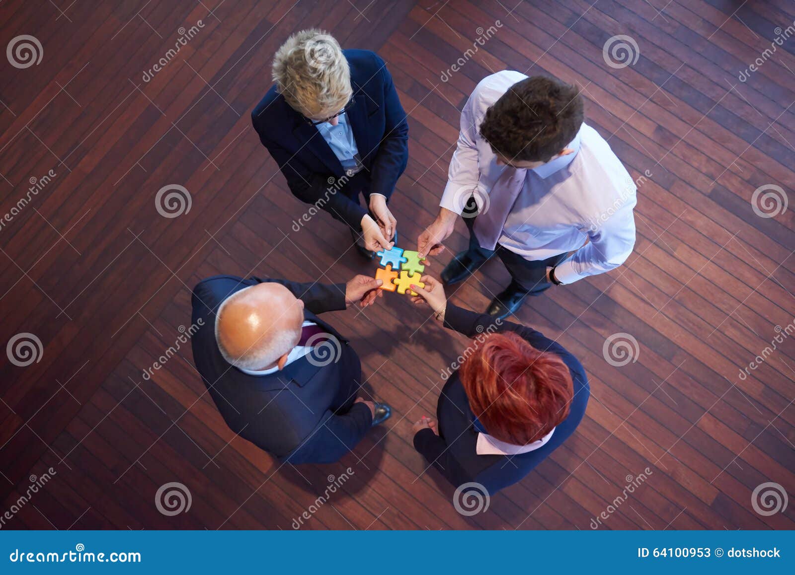 Assembling jigsaw puzzle stock image. Image of connection - 64100953