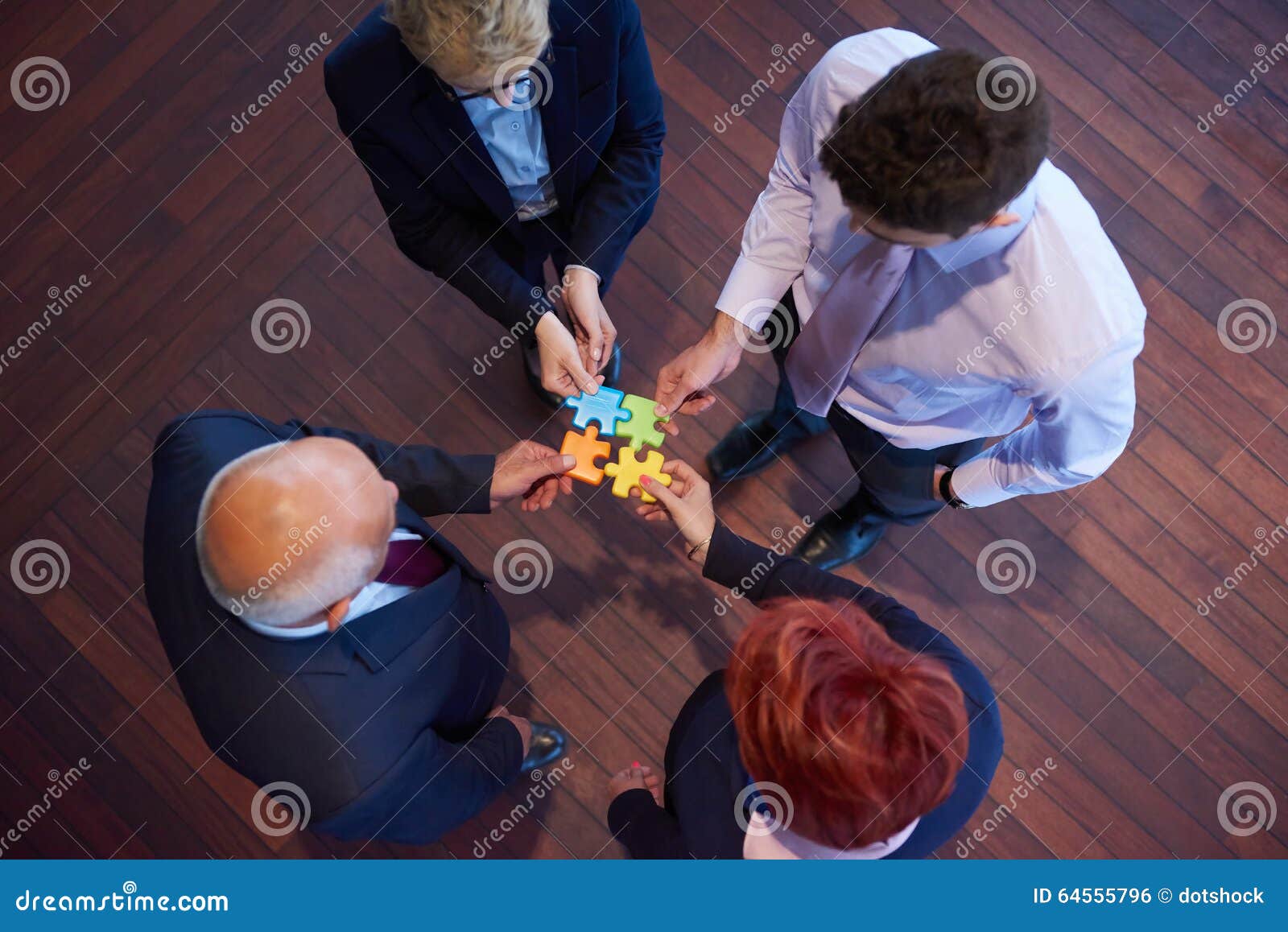 Assembling jigsaw puzzle stock photo. Image of leisure - 64555796