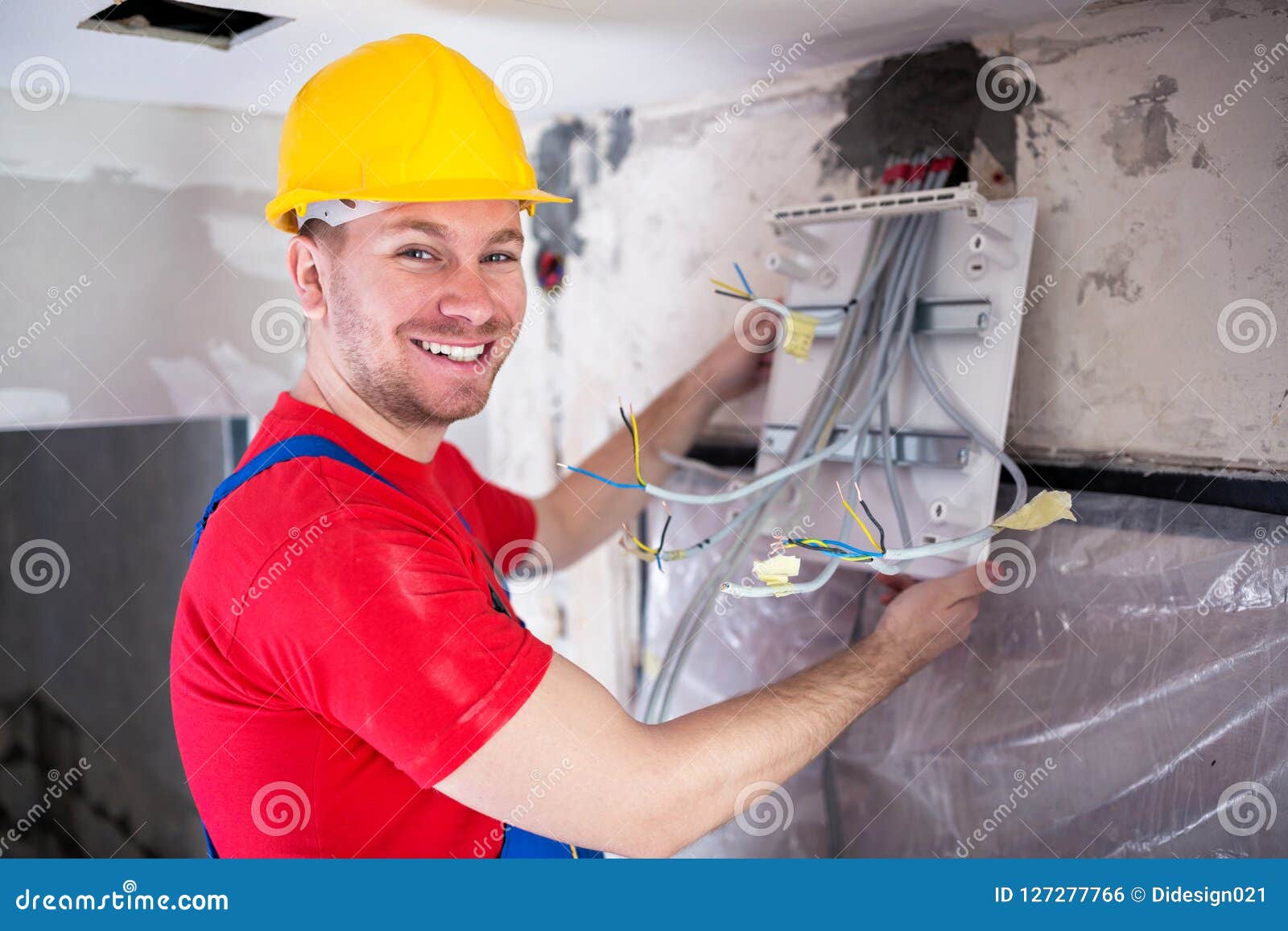 Assembling of Main Distribution Board Stock Photo - Image of hands ...