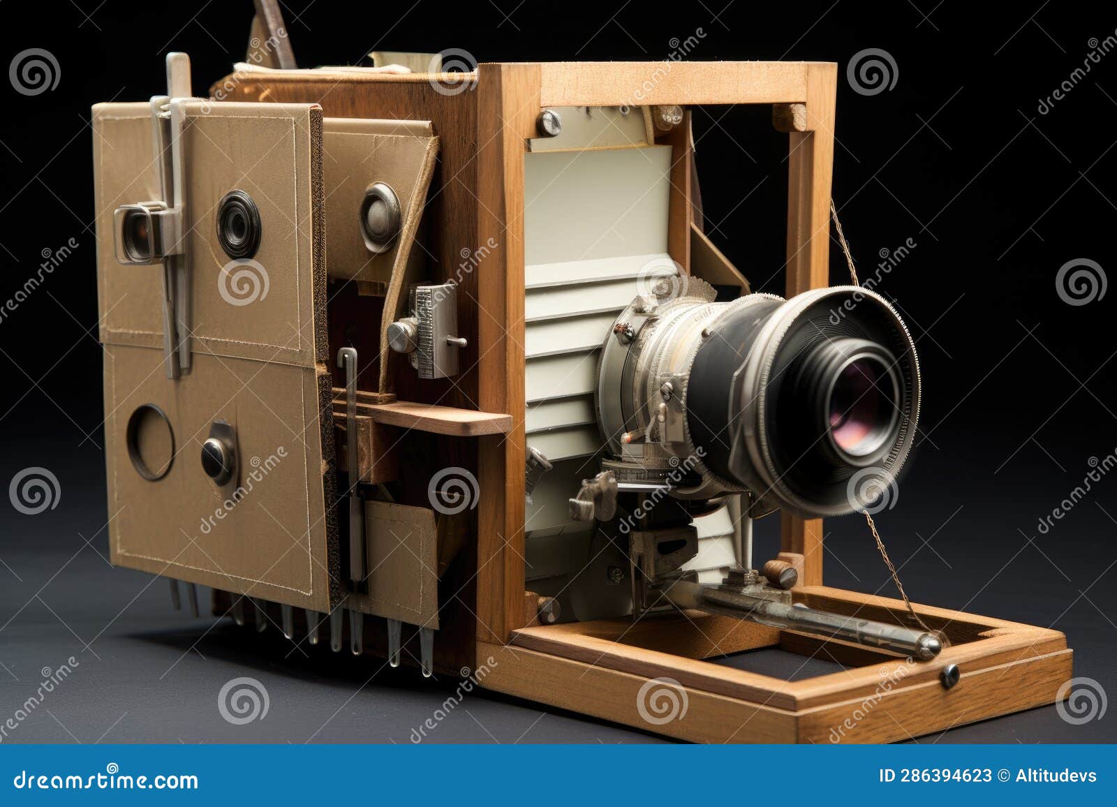 Assembling Pinhole Camera with Tape and Cardboard Stock Image - Image ...