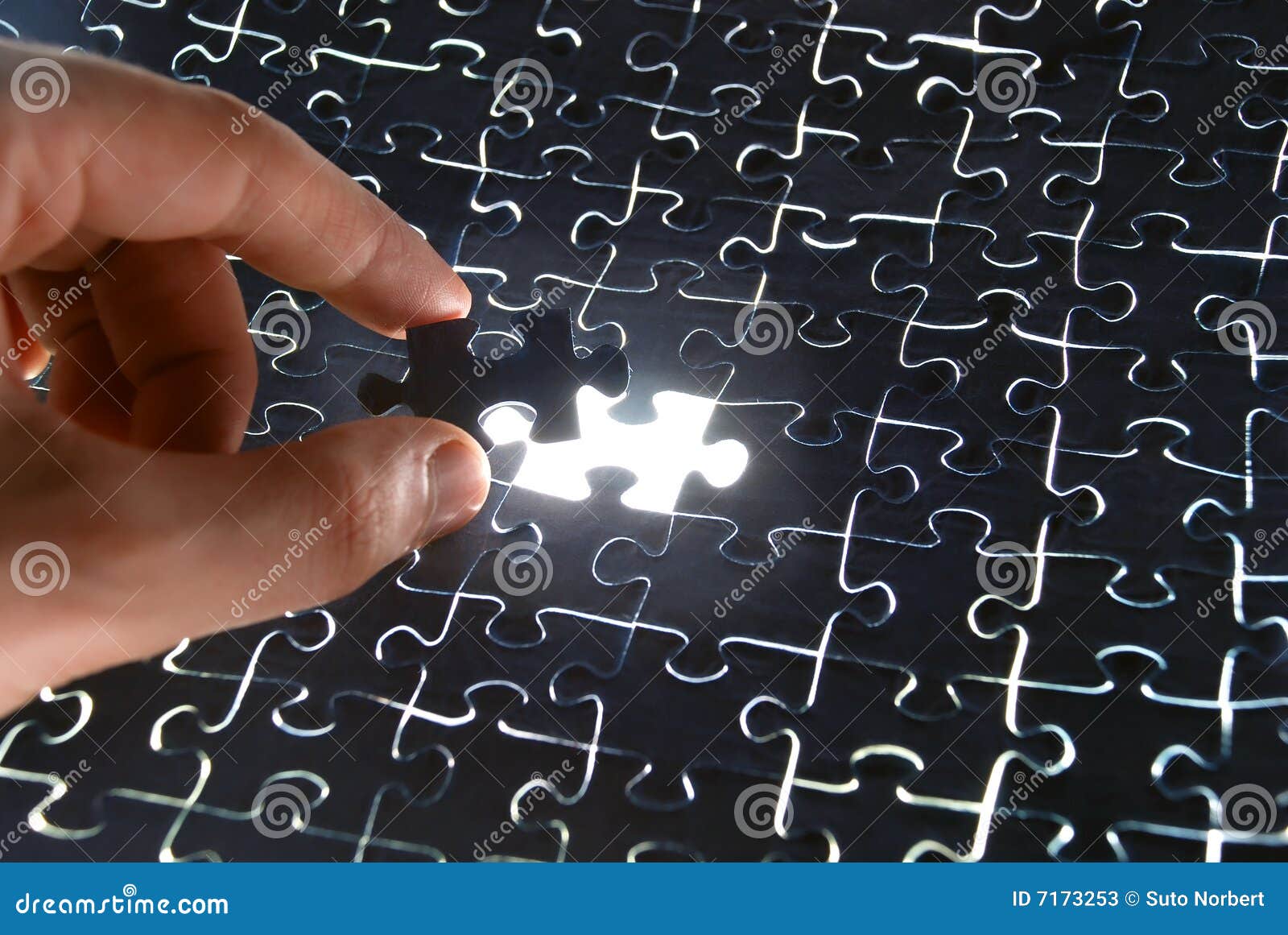 Assembling the puzzle stock image. Image of join, connection - 7173253